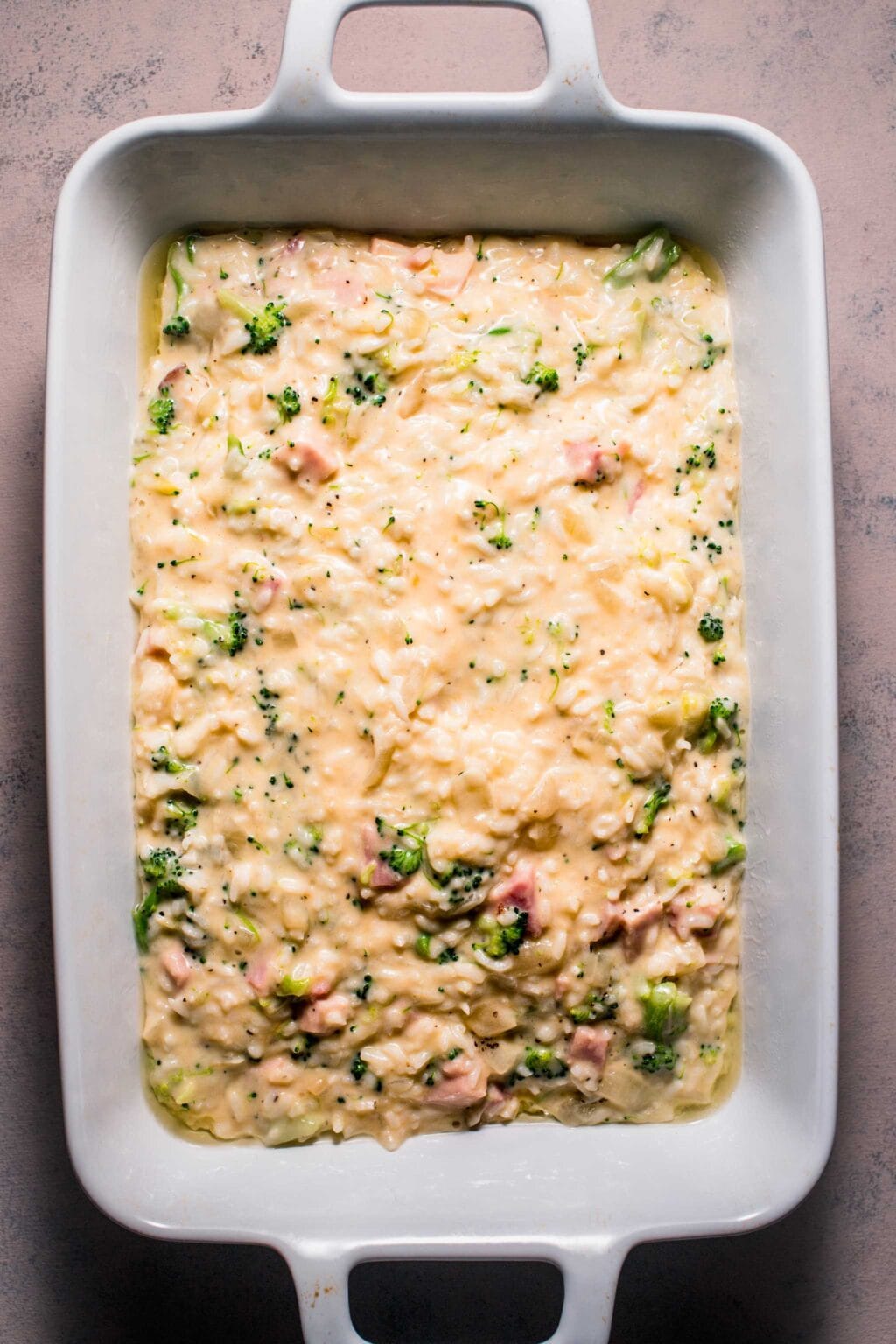 EASY Leftover Ham Casserole with Rice, Broccoli & Cheese