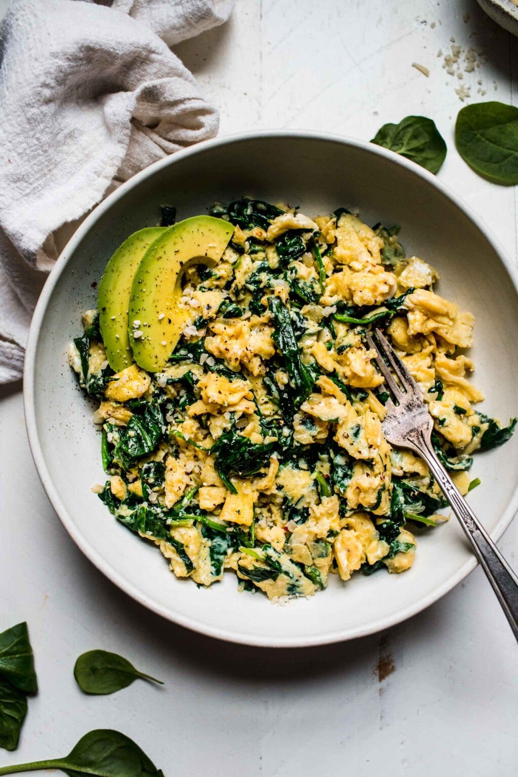 Spinach Scrambled Eggs