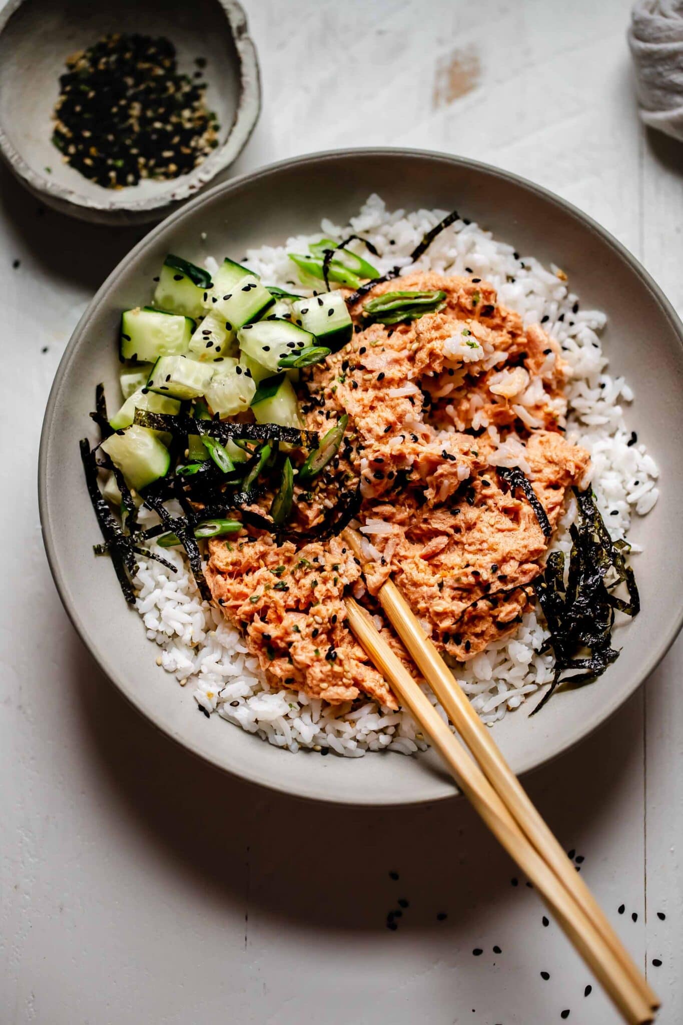 Spicy Tuna Rice Bowl (5-Minute Recipe!)