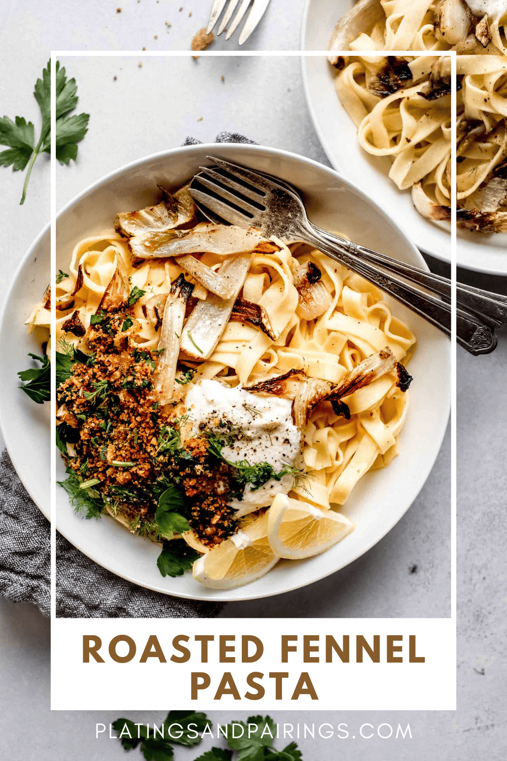 Roasted Fennel Pasta with Lemon & Ricotta