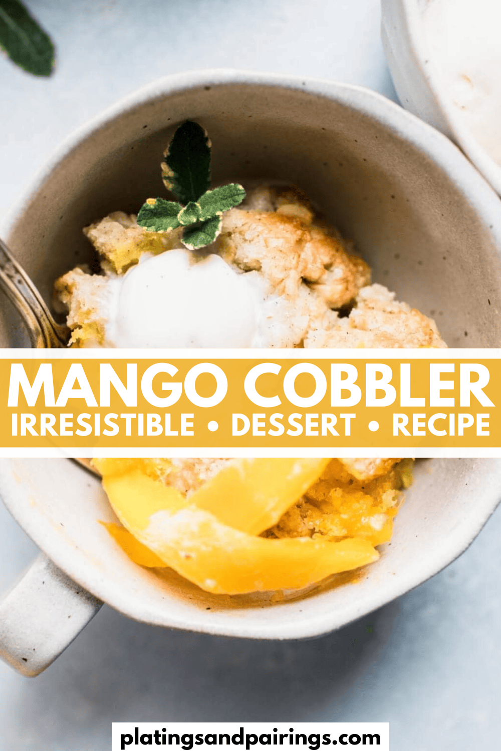 The BEST Mango Cobbler Recipe