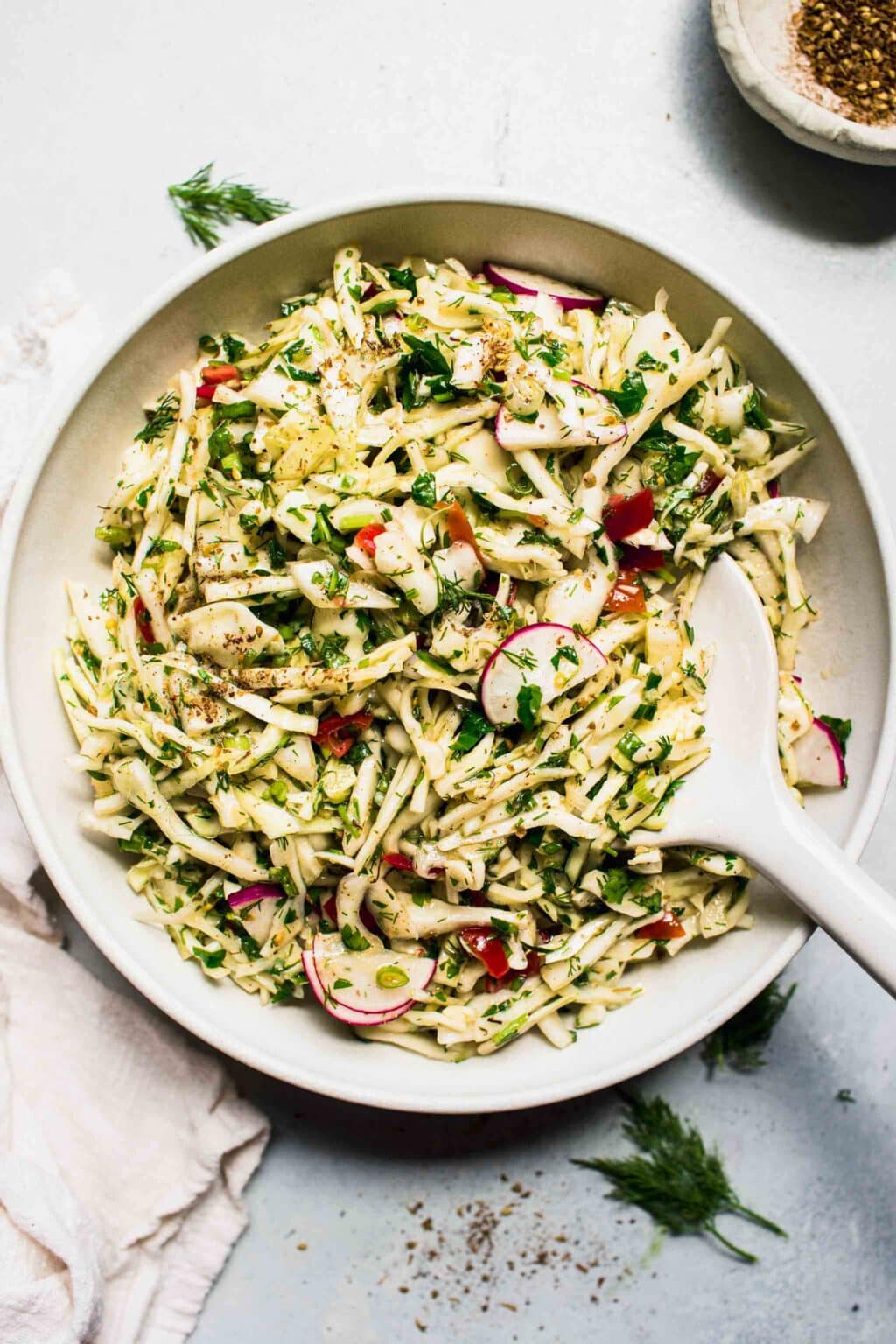 Easy Lebanese Cabbage Salad (Salatet Malfouf)