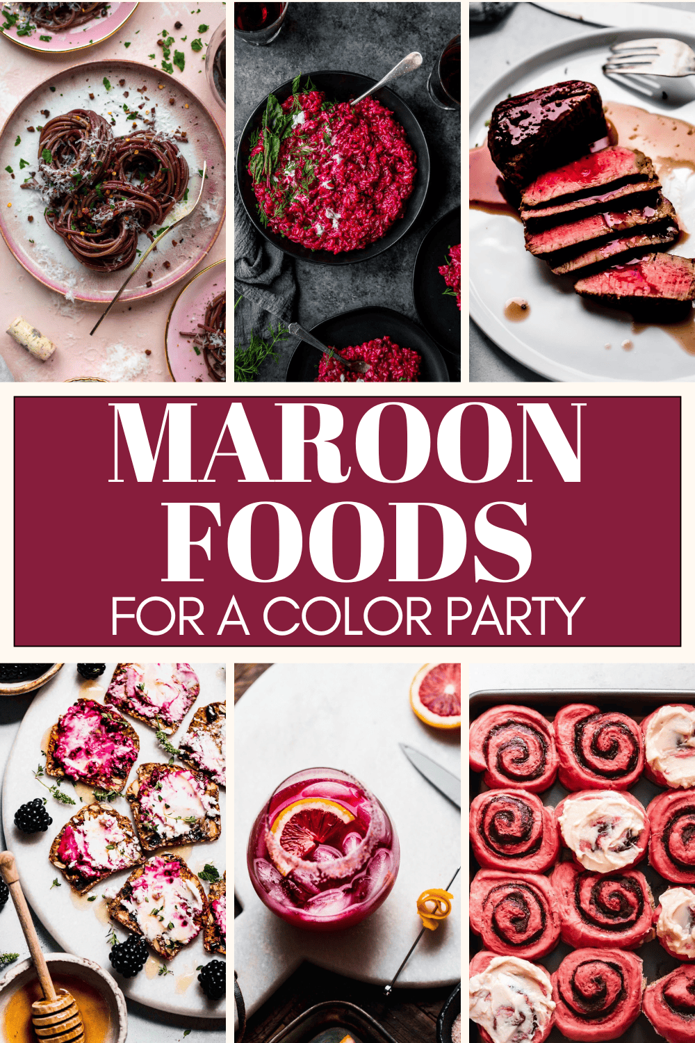 15+ Maroon Foods for a Color Party (With Recipes) - Platings + Pairings