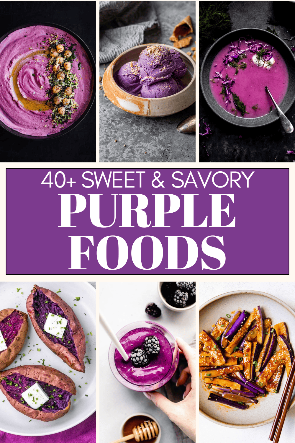 40+ Purple Foods for a Color Party - Platings + Pairings