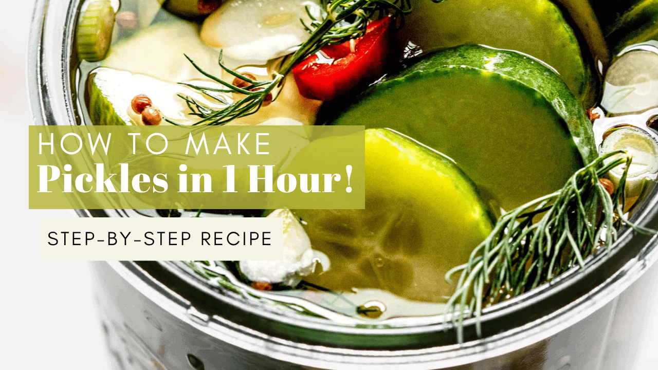 1 Hour Pickles (Quick Pickled Cucumbers)