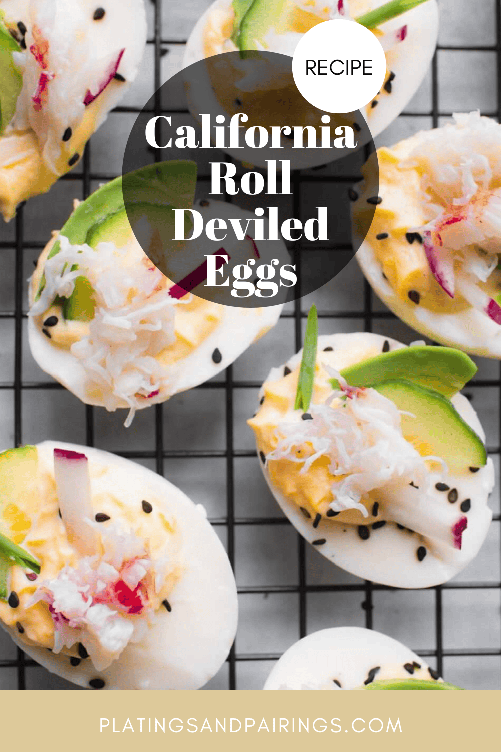 California Roll Deviled Eggs - Platings + Pairings