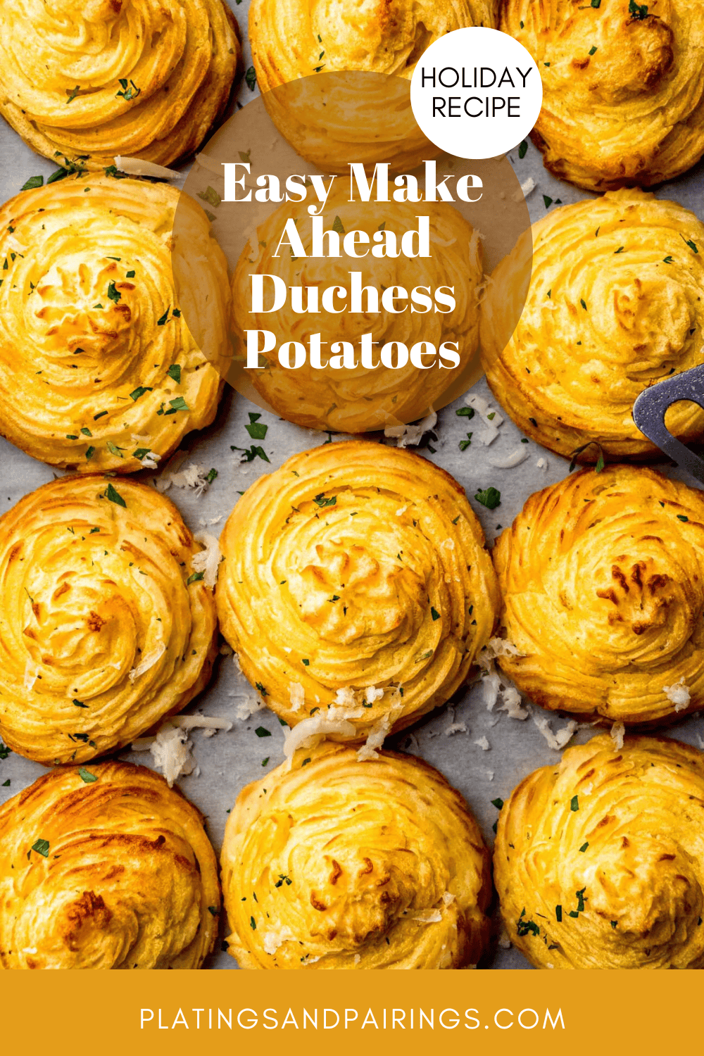 Duchess Potatoes with Cheese (Easy Make-Ahead Recipe!)