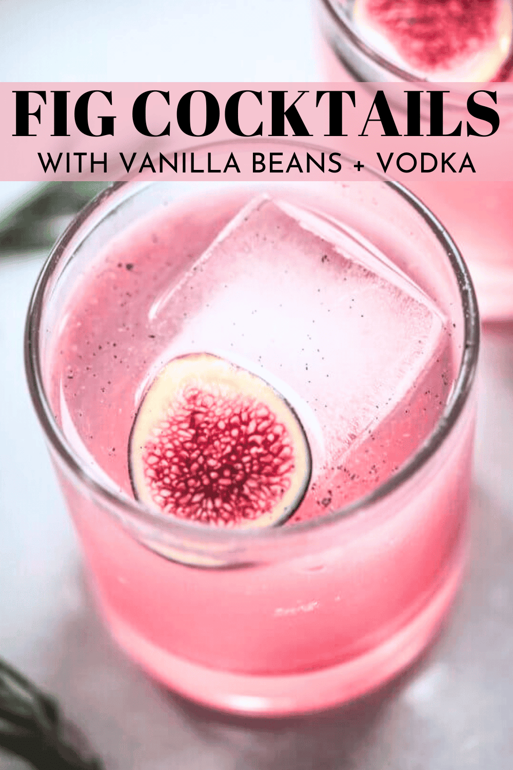 Fig Cocktail with Vanilla Bean & Fresh Fig Syrup - Platings + Pairings