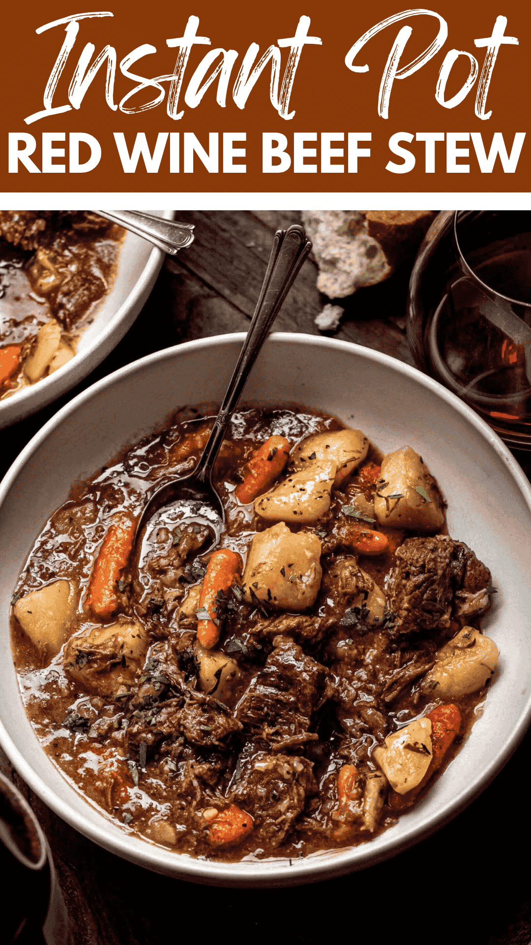 Easy Instant Pot Beef Stew Recipe with Red Wine Sauce