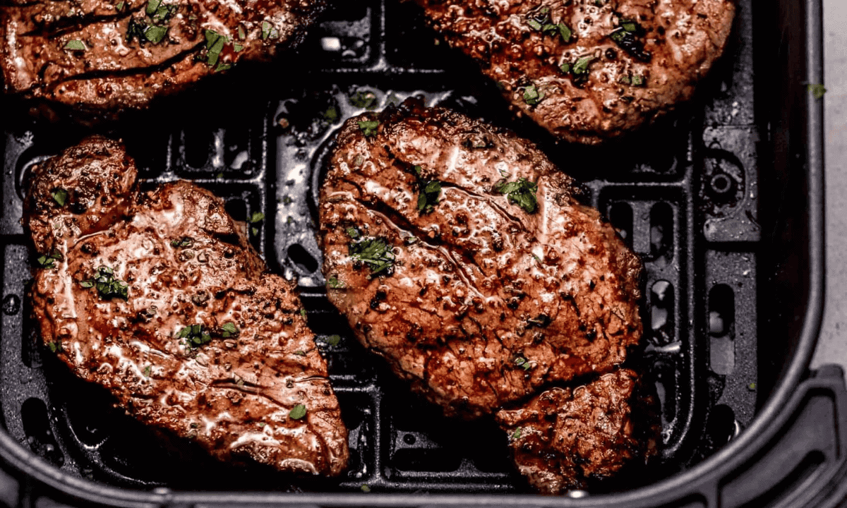 Air Fryer Filet Mignon with Garlic Butter (Easy & Tender!)