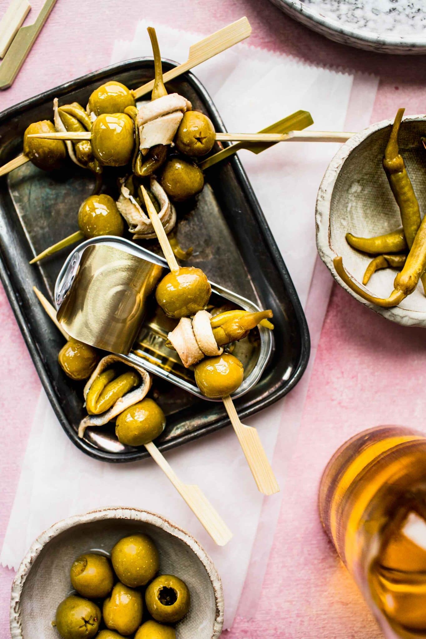 Classic Spanish Gilda Tapas Recipe (Basque Gilda Pintxos)
