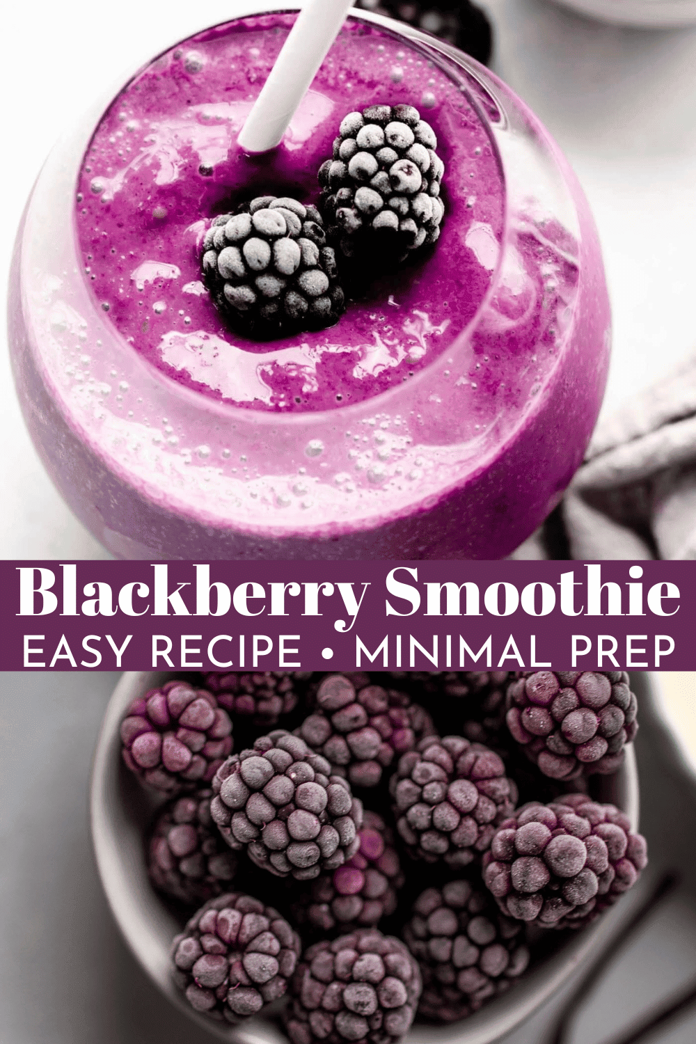 Blackberry Smoothie Recipe (No Banana) - Platings + Pairings