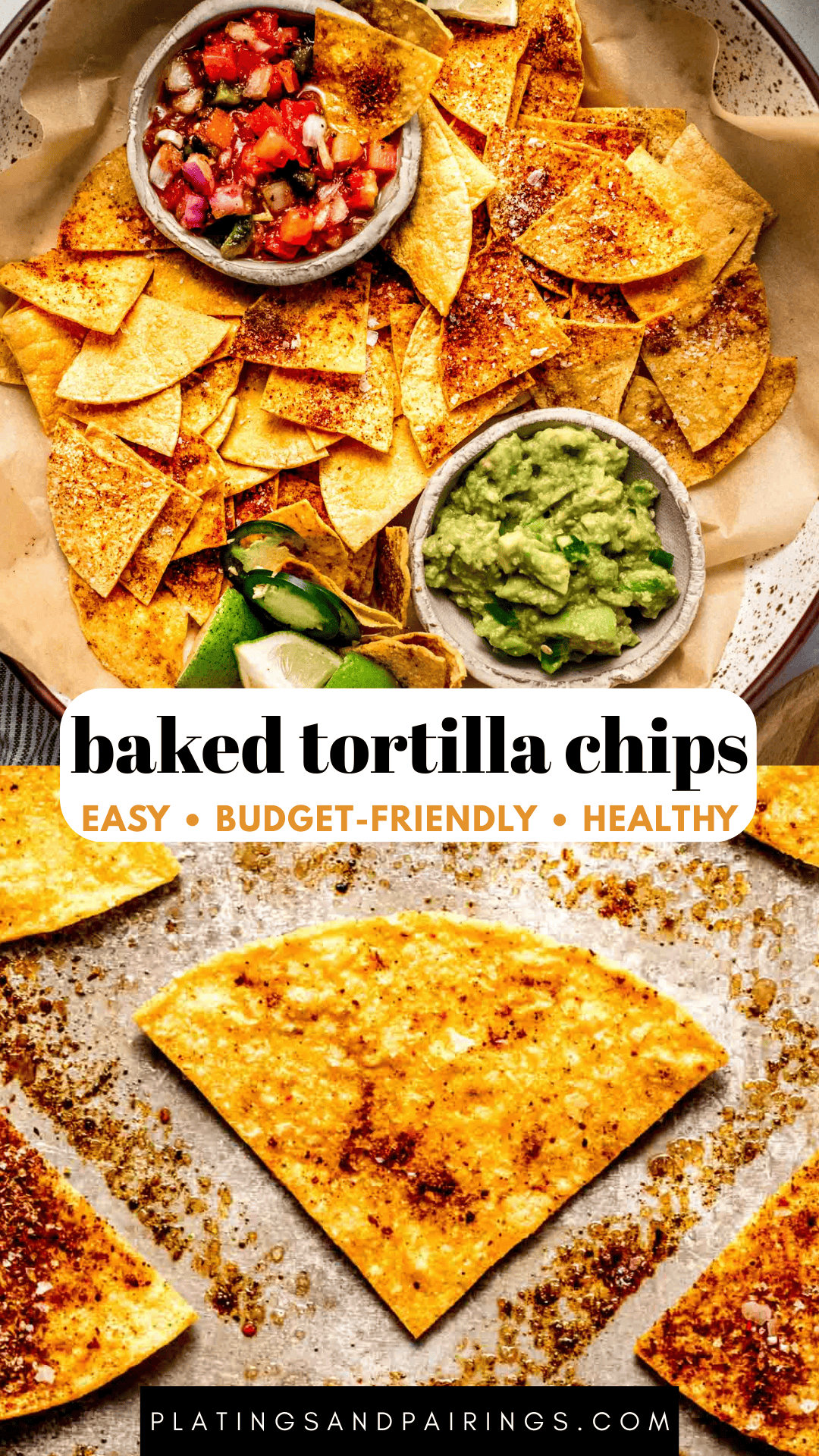 Homemade Baked Tortilla Chips in Minutes! (Healthy + Delicious)