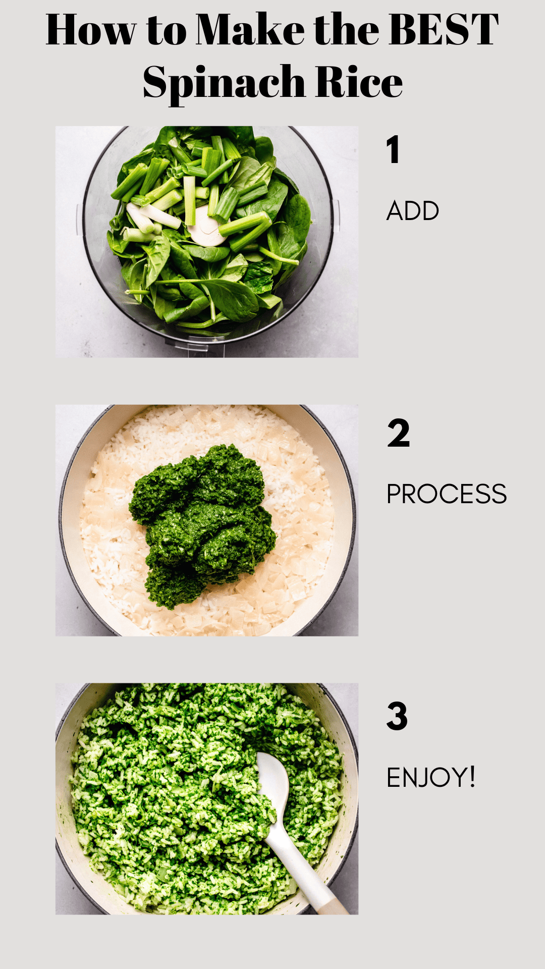 Easy Spinach Rice Recipe - Platings + Pairings