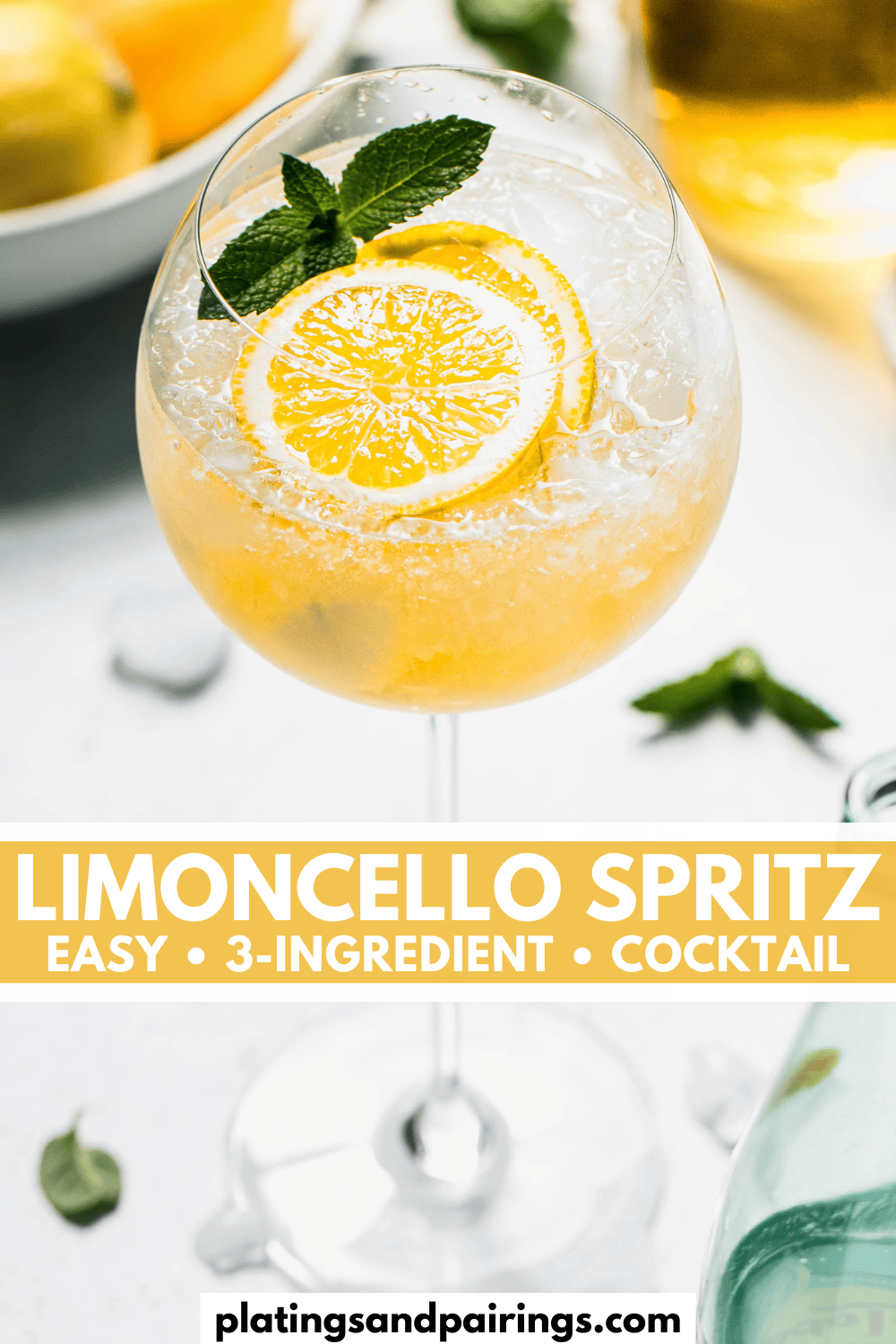 Limoncello Spritzer (Easy 3-Ingredient Summer Cocktail)