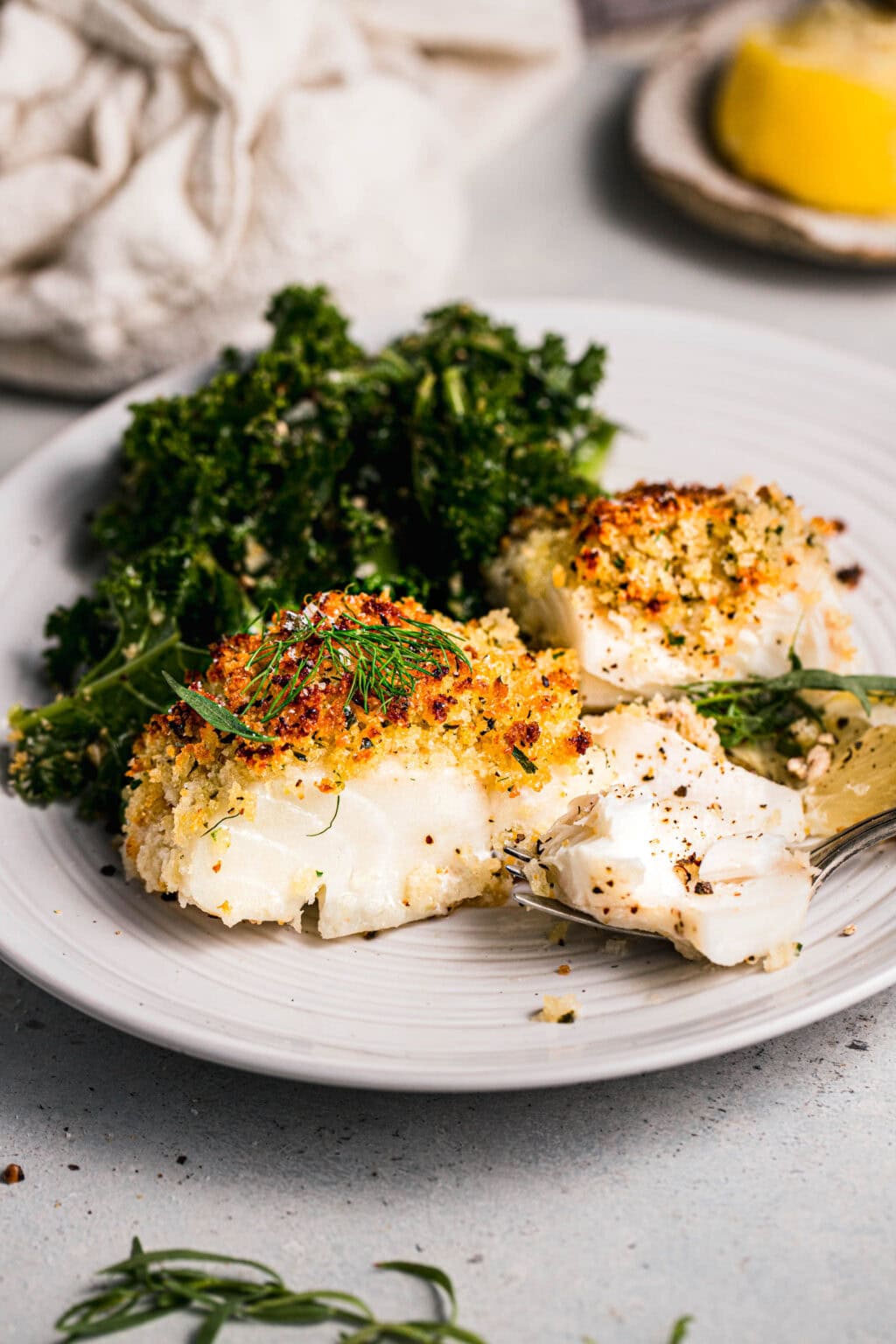 Baked Panko Cod - Platings + Pairings