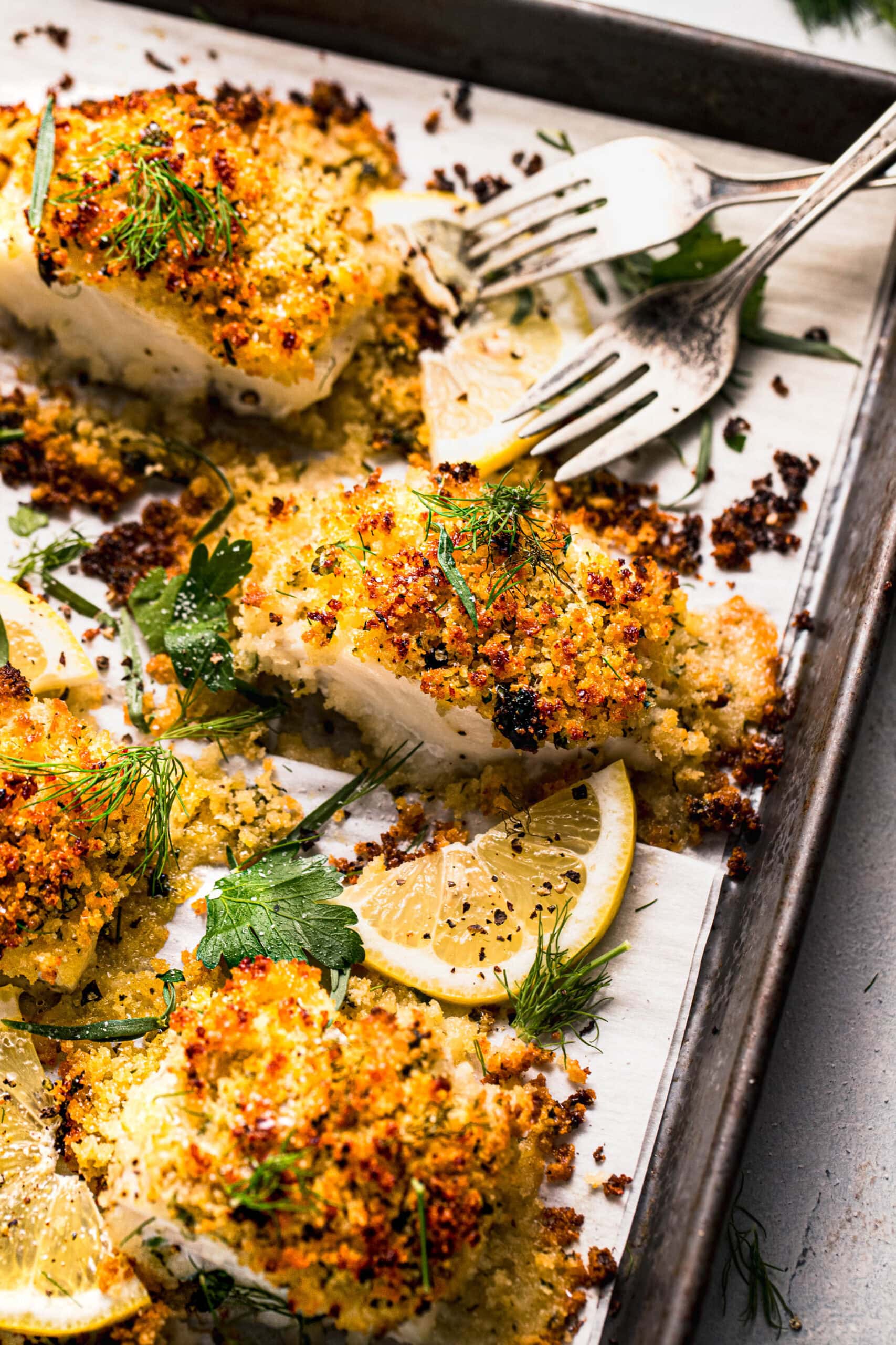 Baked Panko Cod - Platings + Pairings