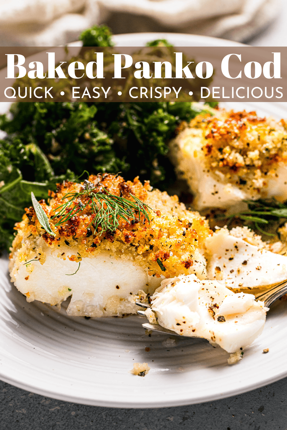 Baked Panko Cod - Platings + Pairings