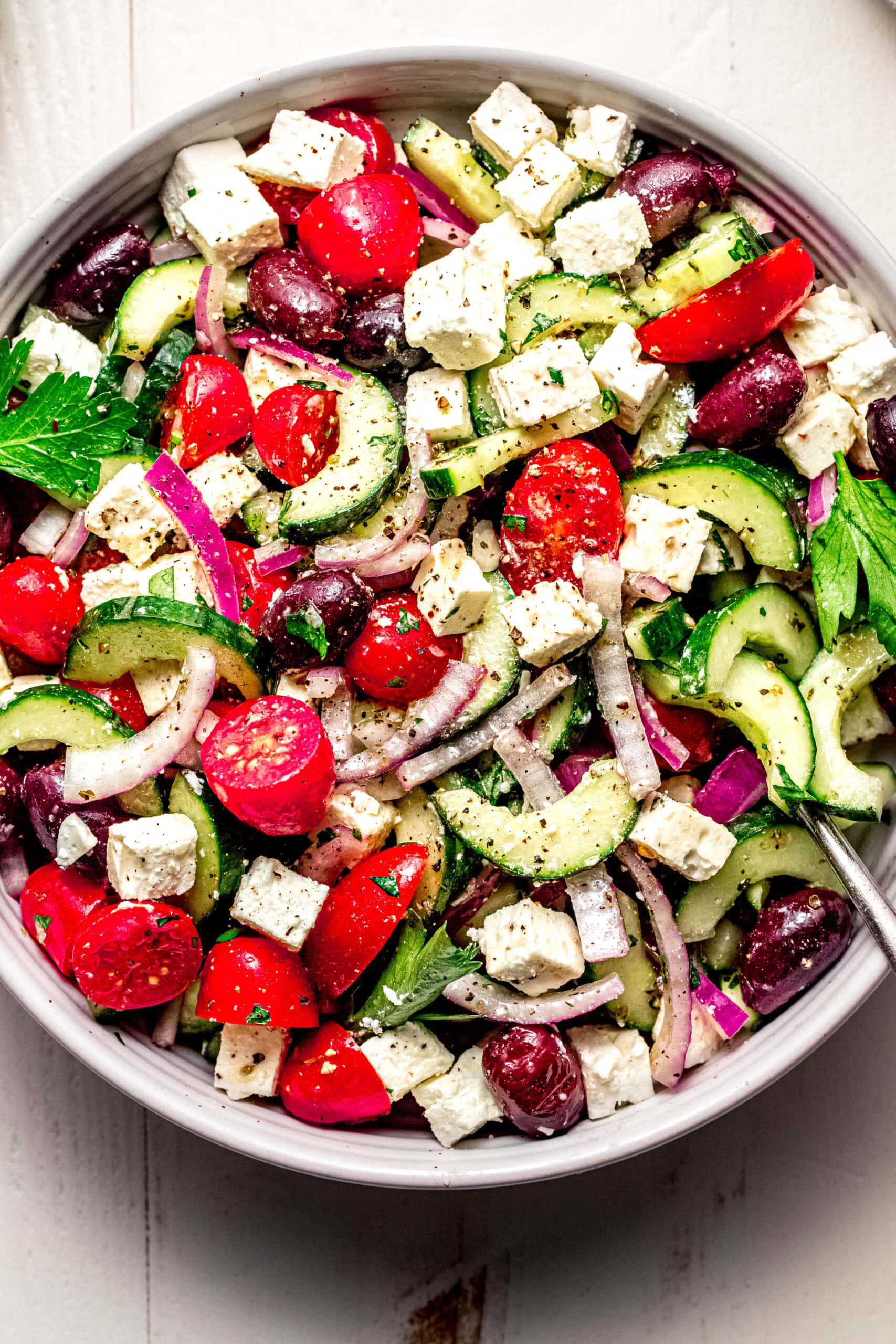 Greek Tomato Cucumber Salad