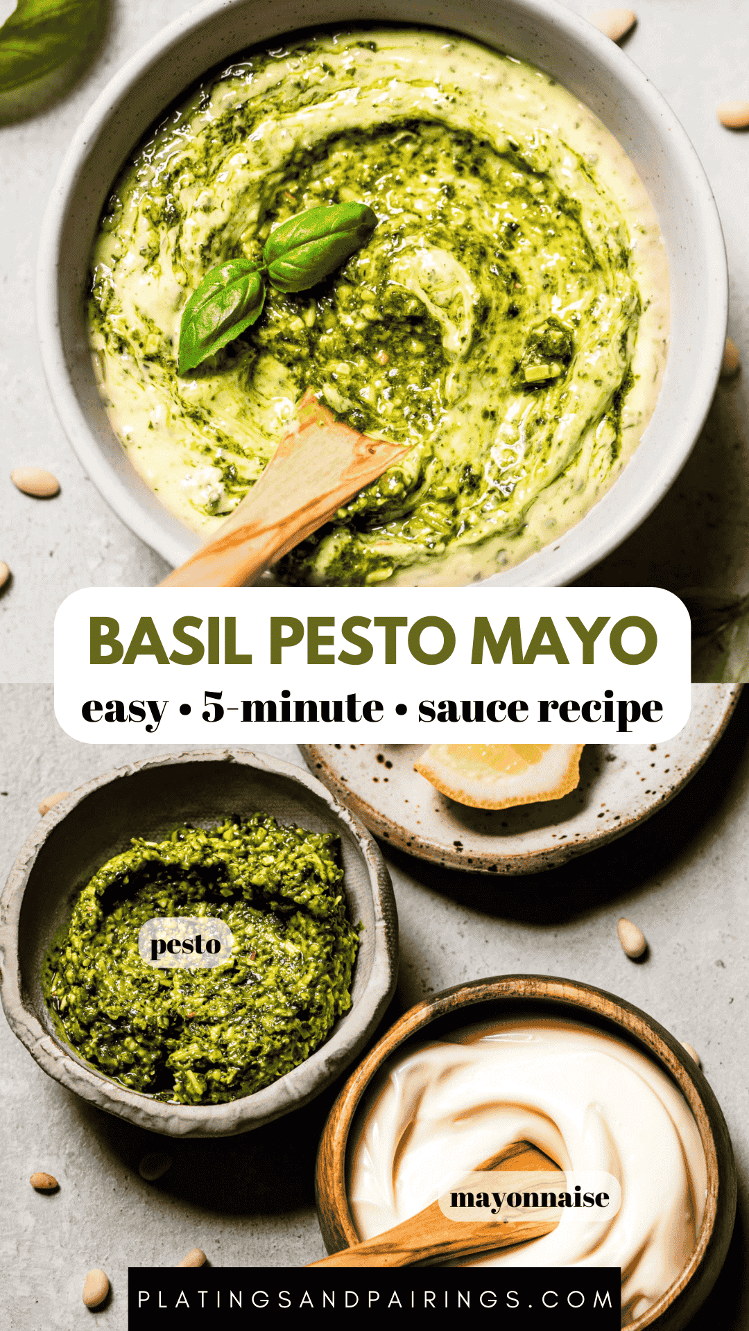 Homemade Basil Pesto Mayo (Easy 5-Minute Recipe!)