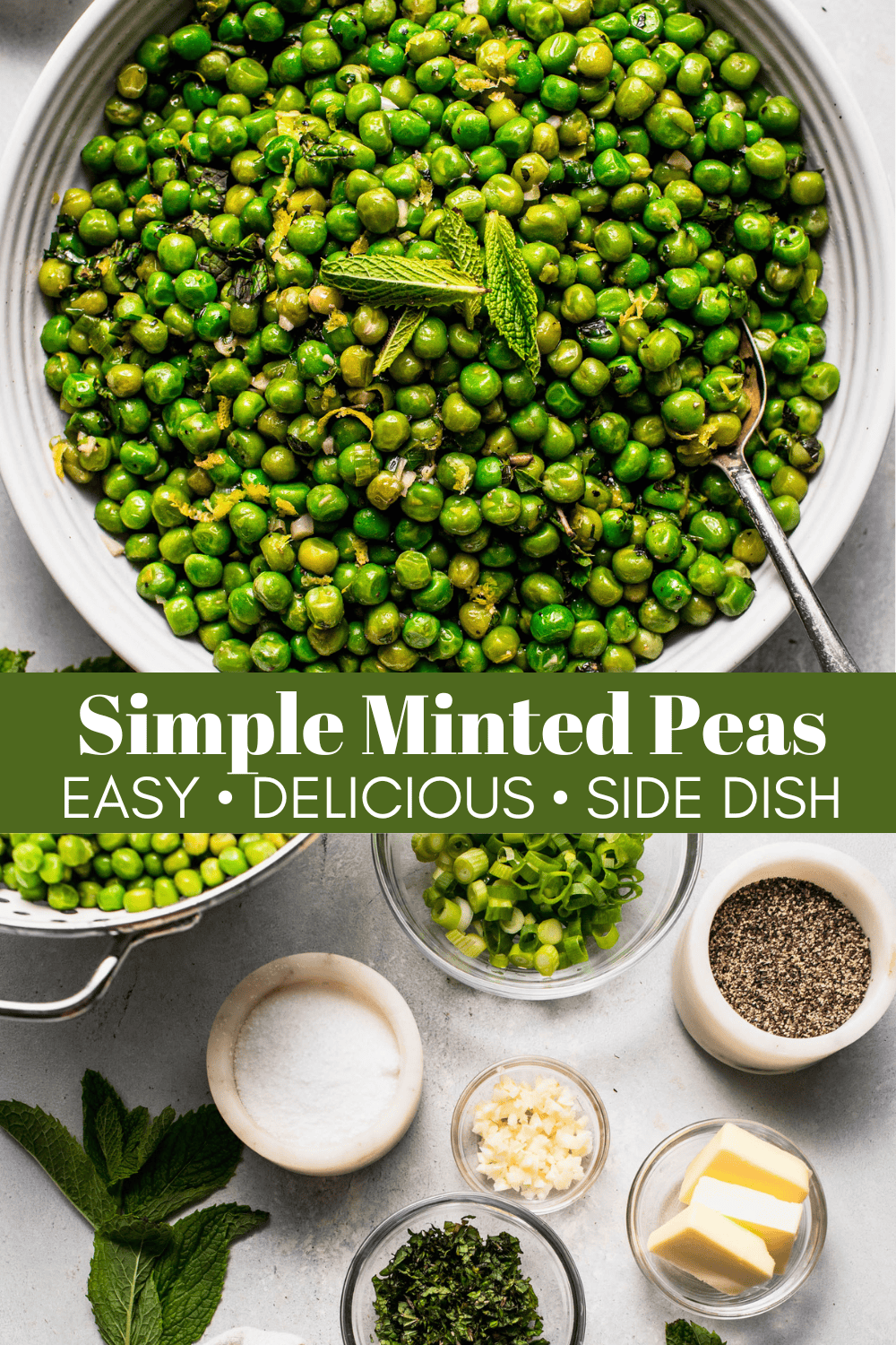 Easy Minted Peas - Platings + Pairings