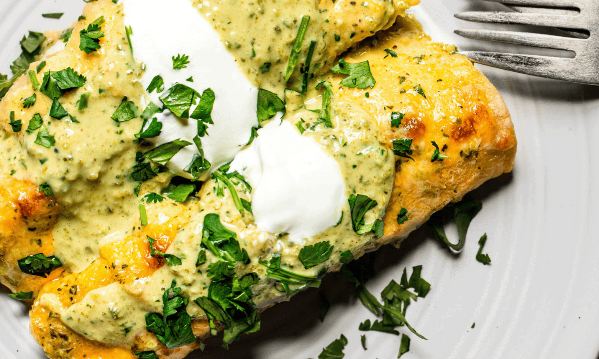 Creamy Poblano Chicken Enchiladas Recipe