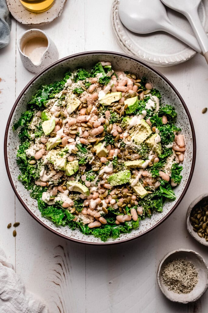 Kale White Bean Salad (Erewhon Copycat) - Platings + Pairings