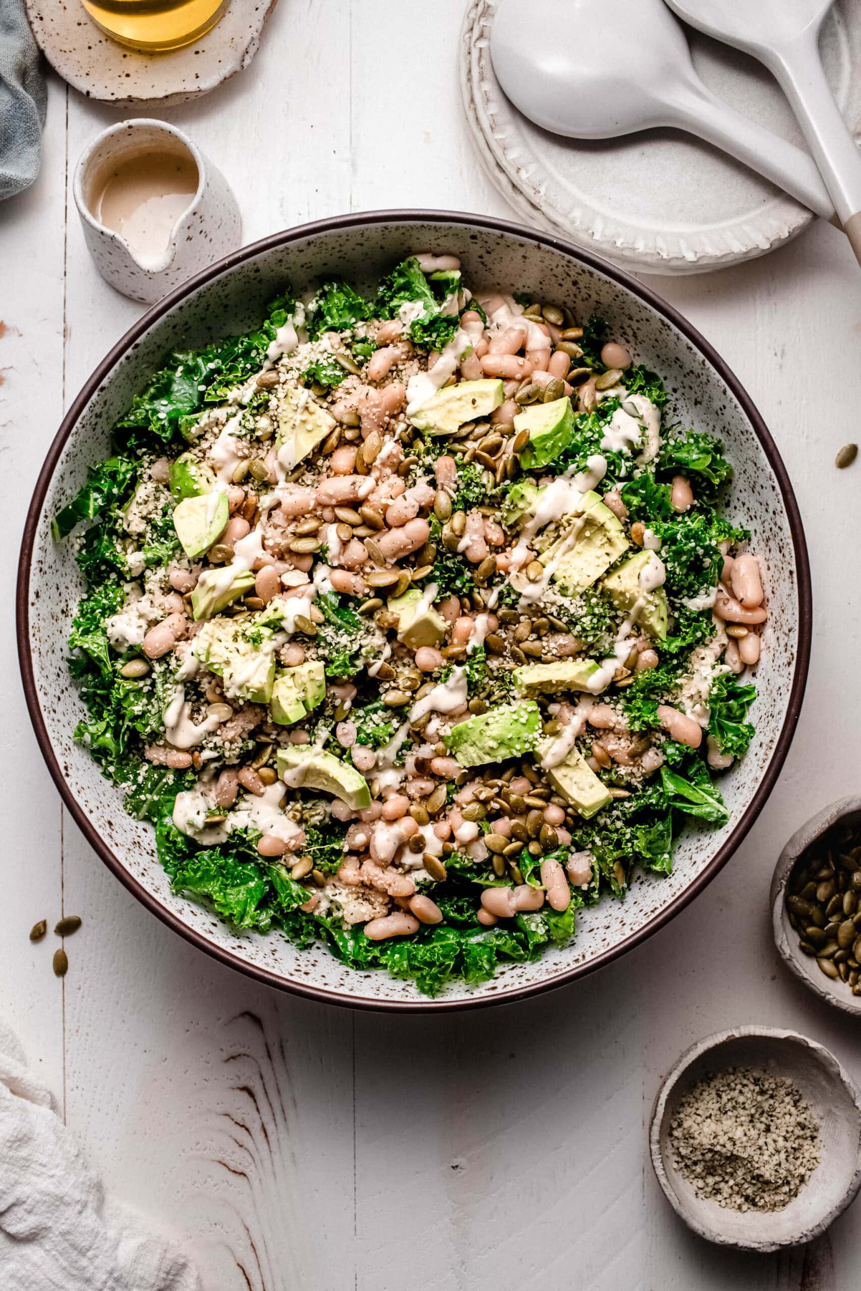 Kale White Bean Salad (Erewhon Copycat) - Platings + Pairings