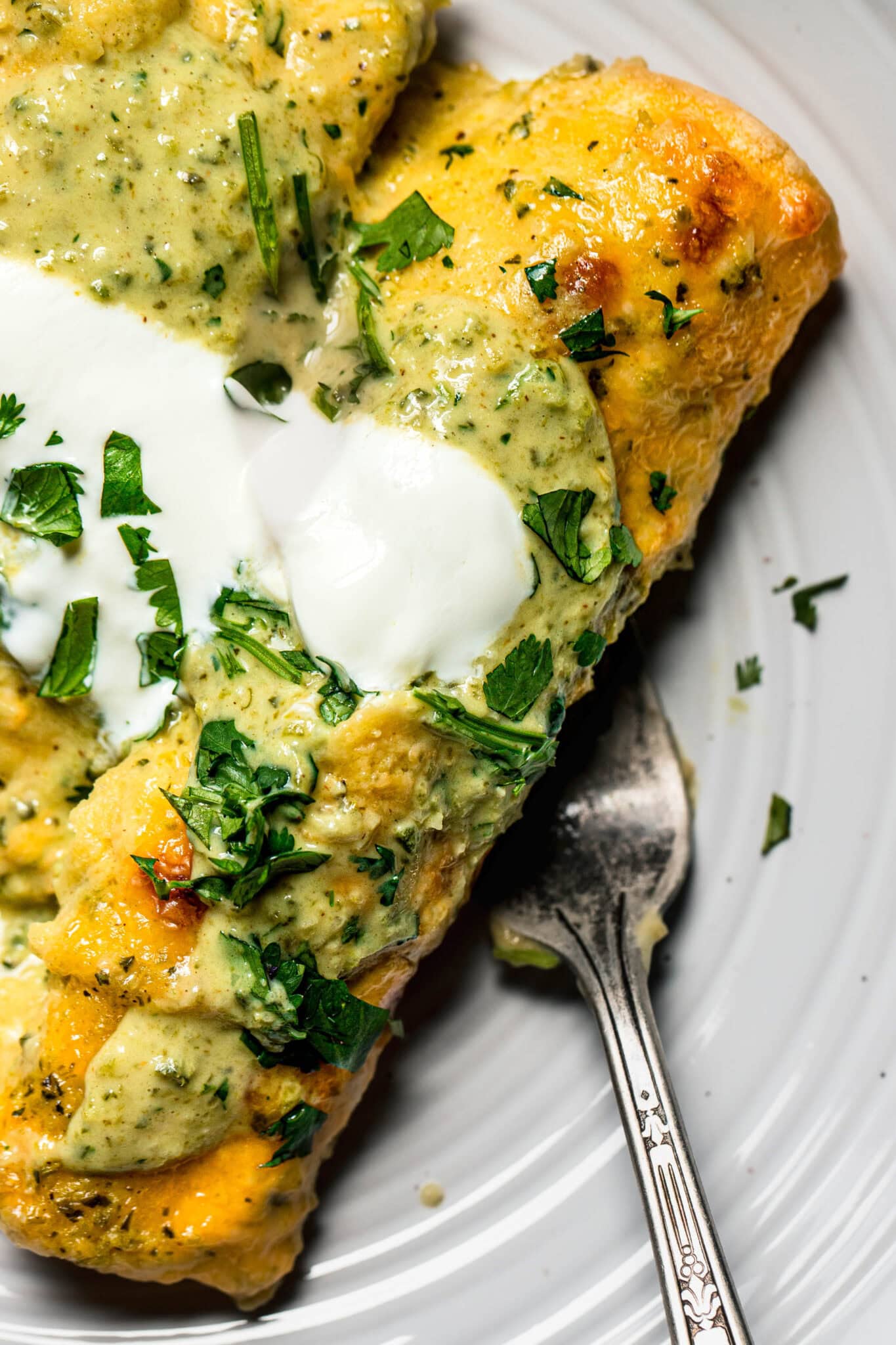 Creamy Poblano Chicken Enchiladas Recipe