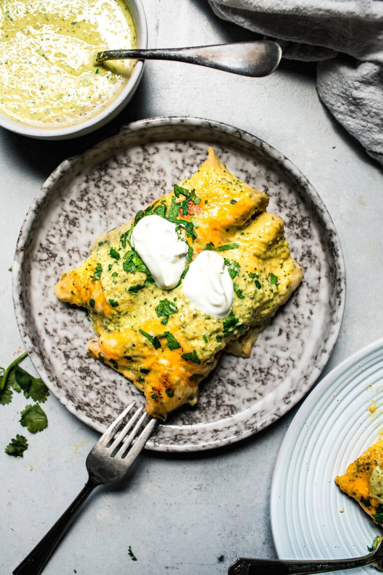 Creamy Poblano Chicken Enchiladas Recipe
