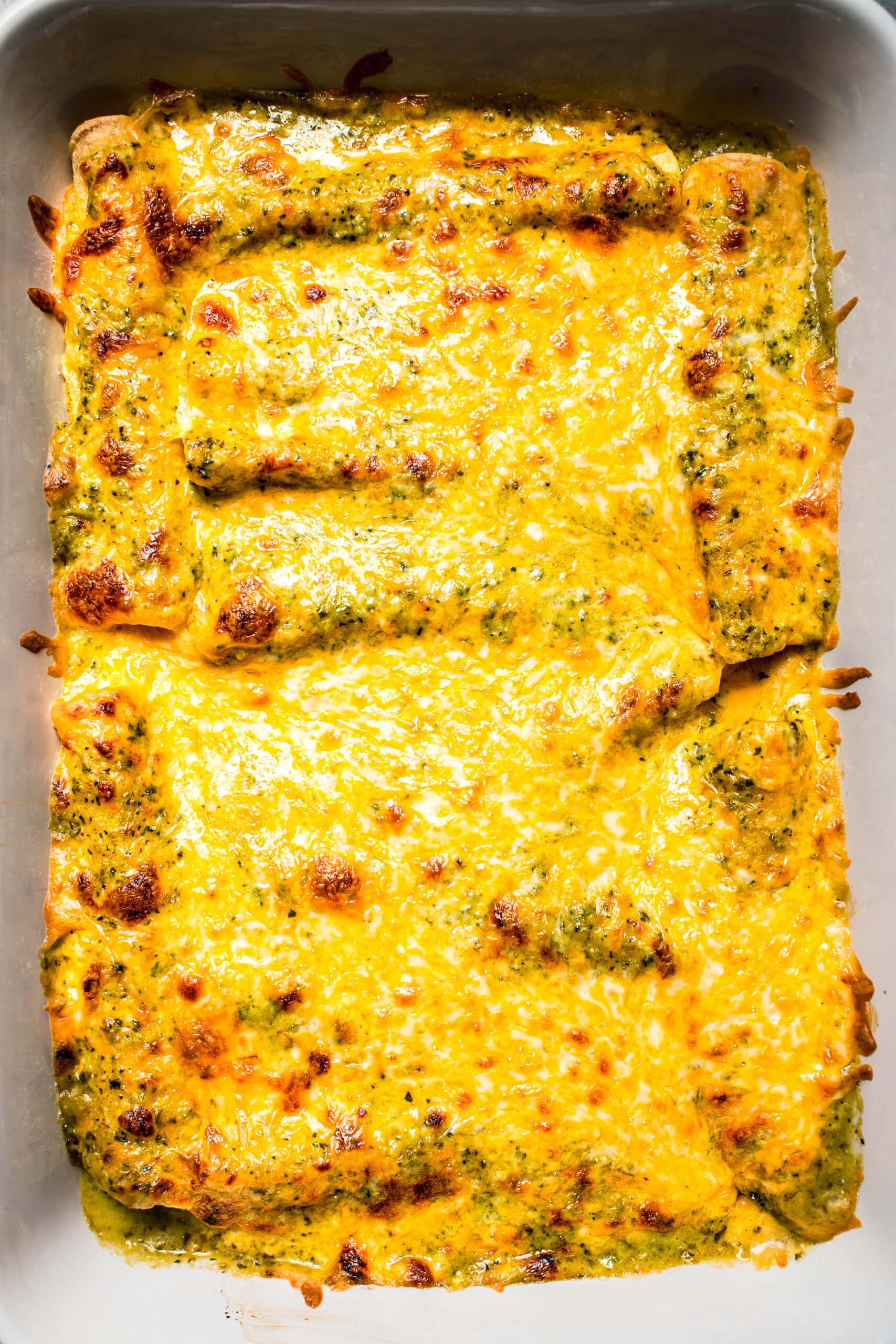 Creamy Poblano Chicken Enchiladas Recipe