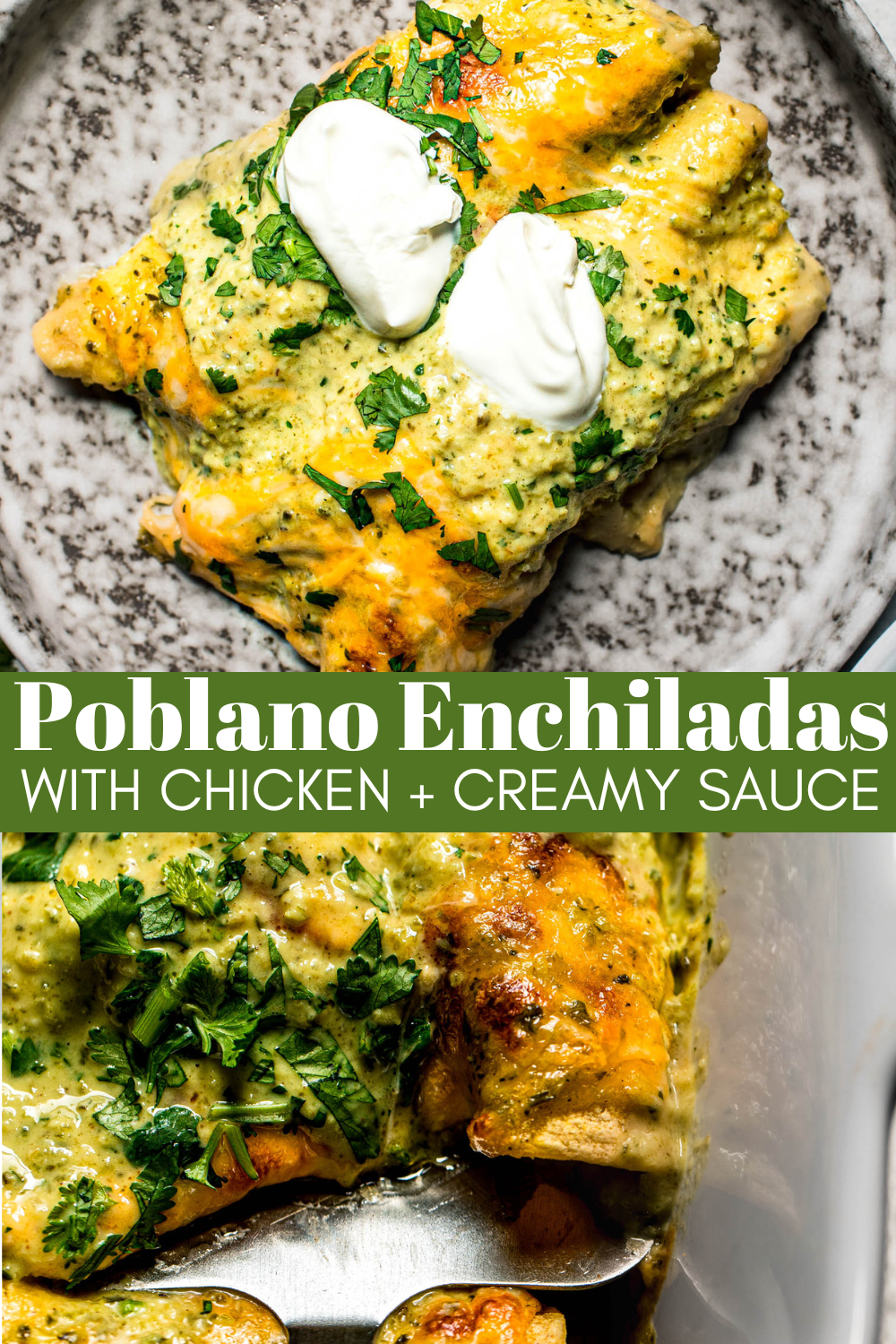 Creamy Poblano Chicken Enchiladas - Platings + Pairings