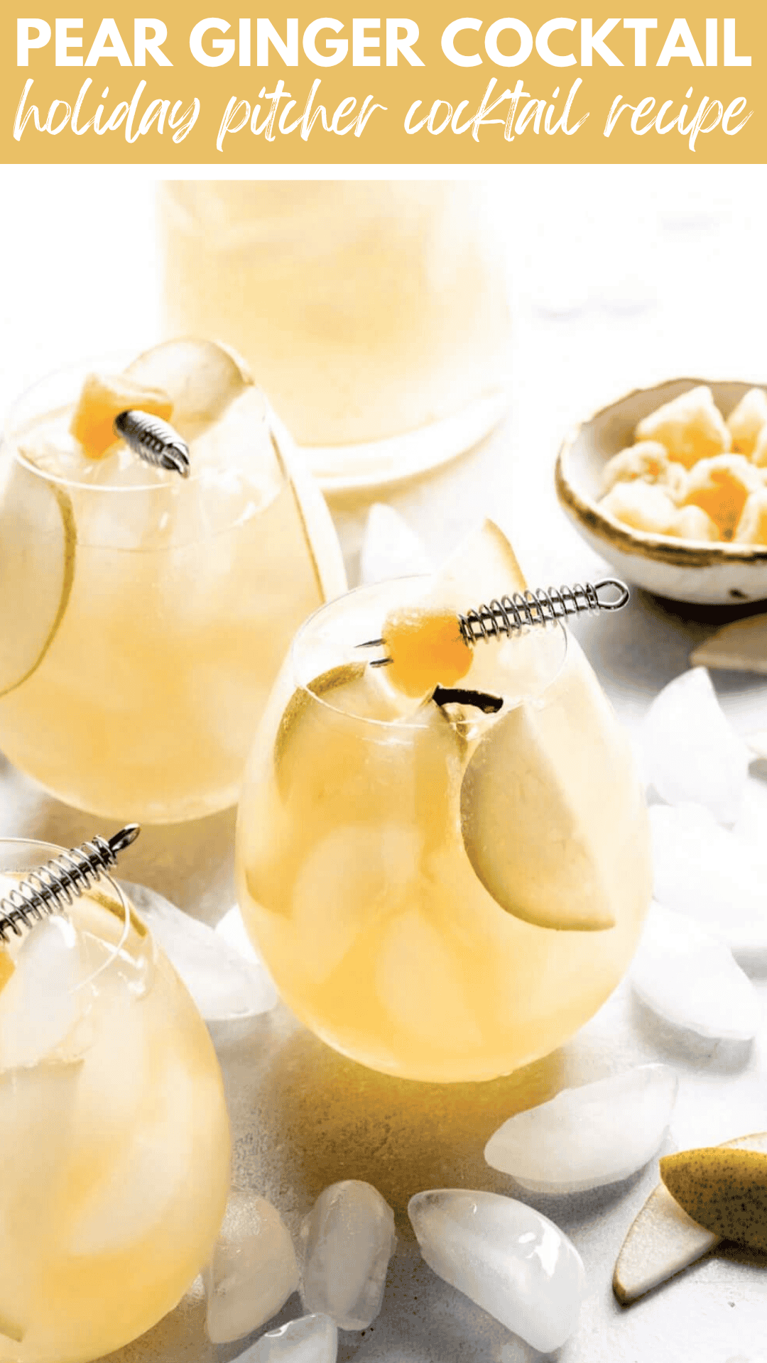 Sparkling Pear & Ginger Cocktail