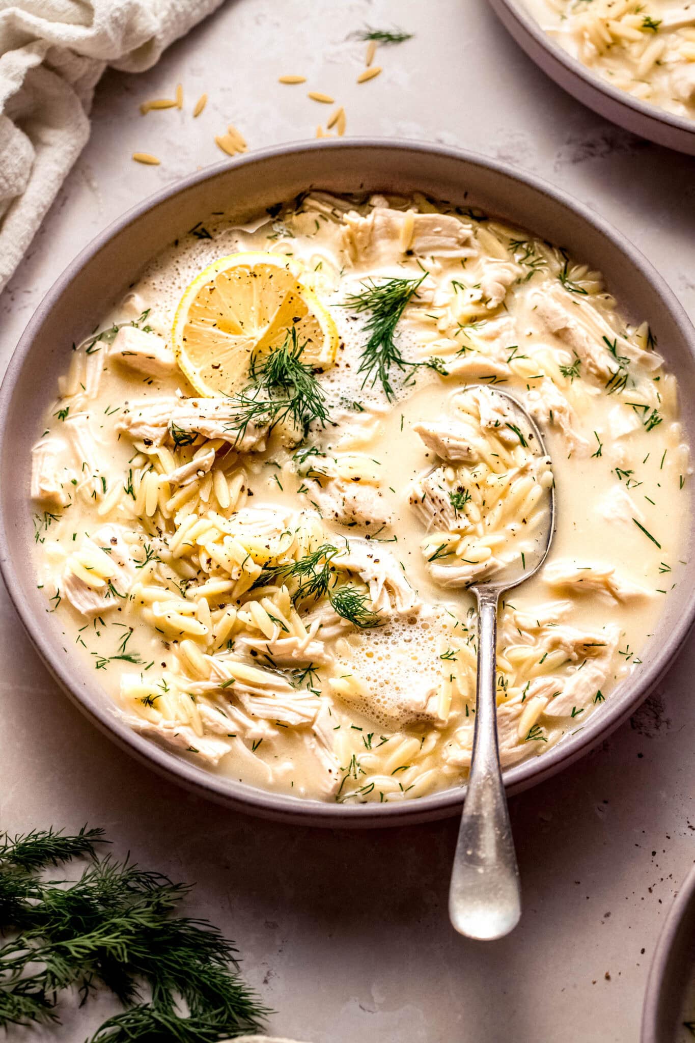 Avgolemono Soup with Orzo (Greek Lemon Chicken Orzo Soup)