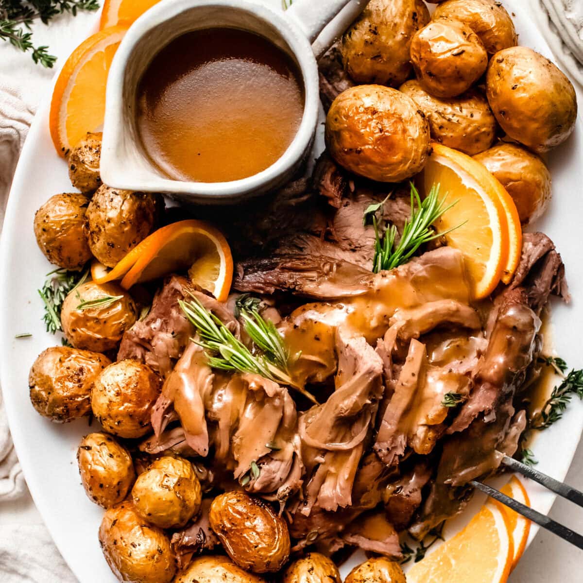 Oven-Braised Lamb Shoulder Recipe with the BEST Gravy!