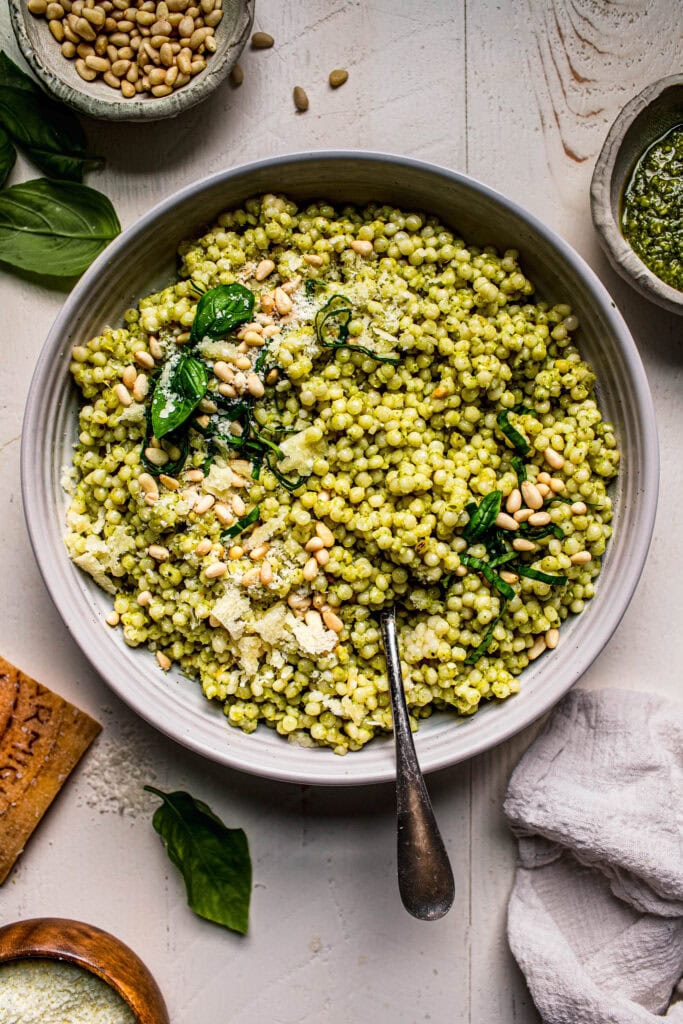Simple Pesto Couscous Side Dish