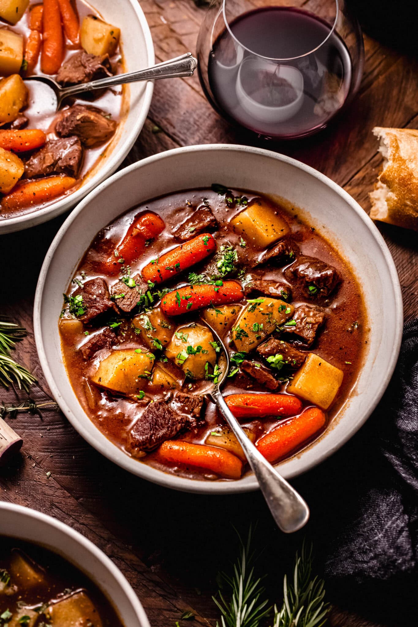 Red Wine Beef Stew - Platings + Pairings