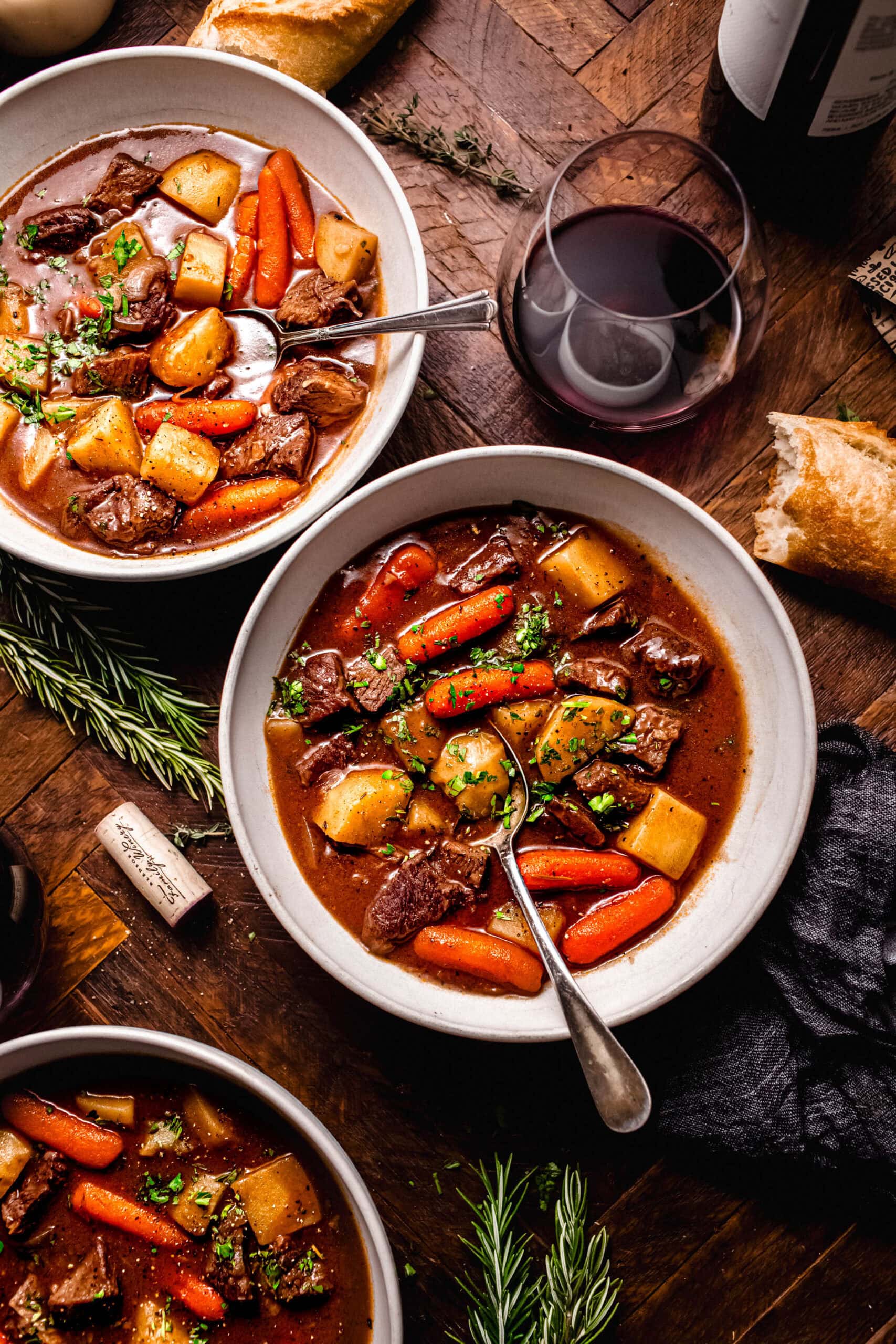 Red Wine Beef Stew - Platings + Pairings