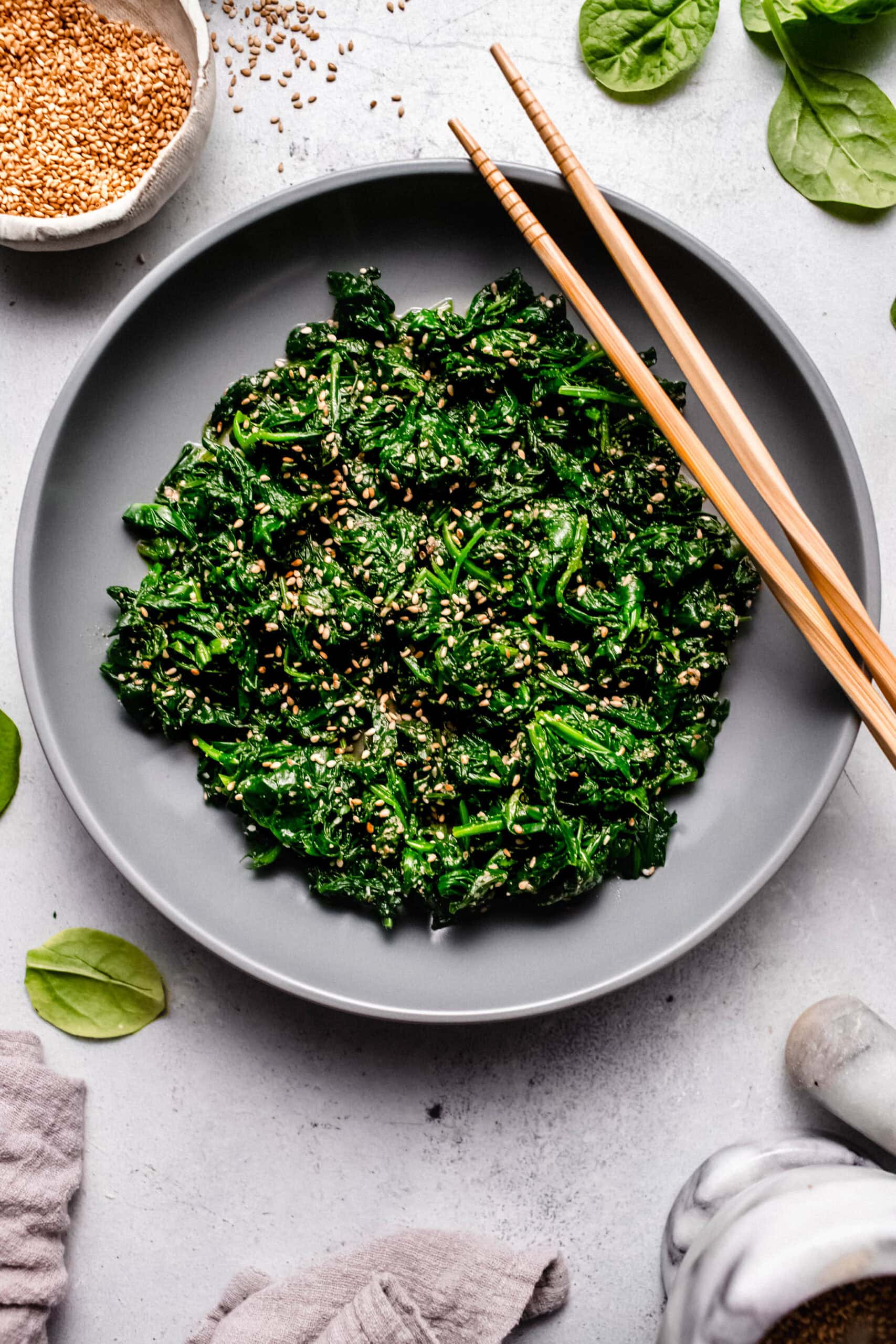 Japanese Spinach Salad - Platings + Pairings