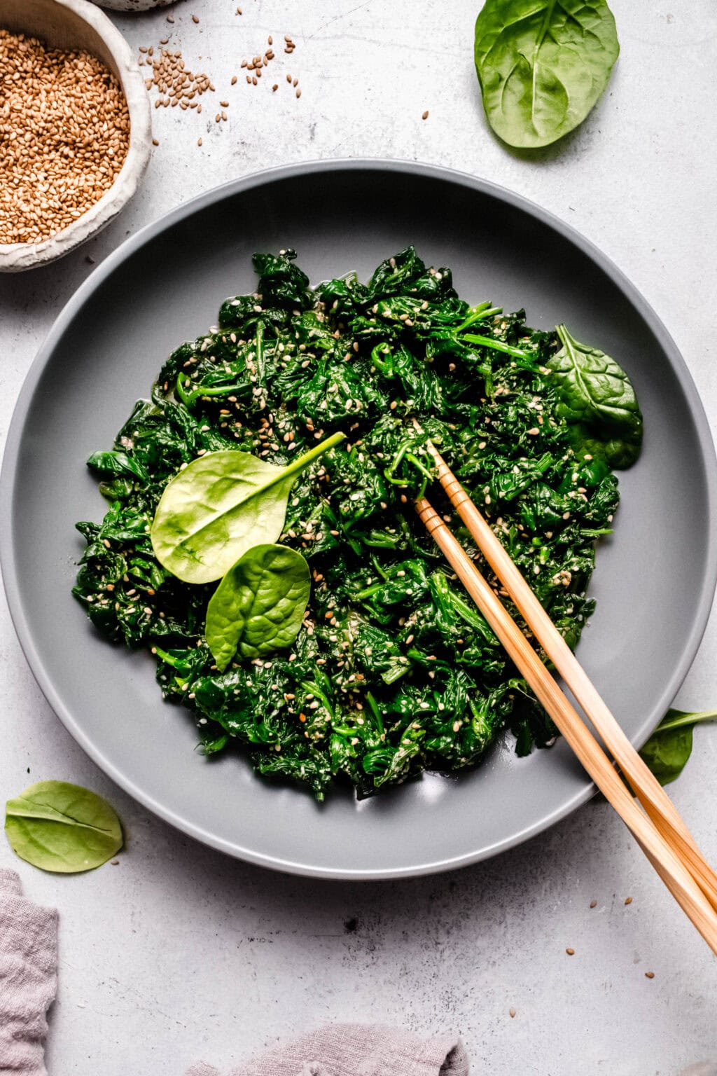 Japanese Spinach Salad with Sesame Dressing (Goma-ae Recipe)