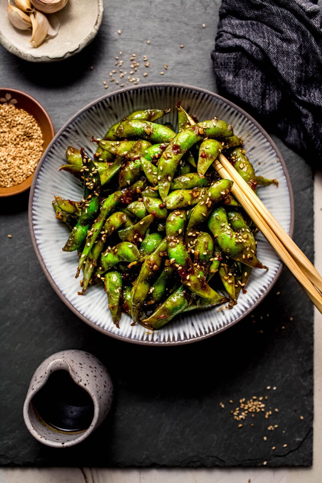 Spicy Edamame - Platings + Pairings