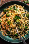 Pasta with Green Olives and Lemon Breadcrumbs (20-Minutes!)