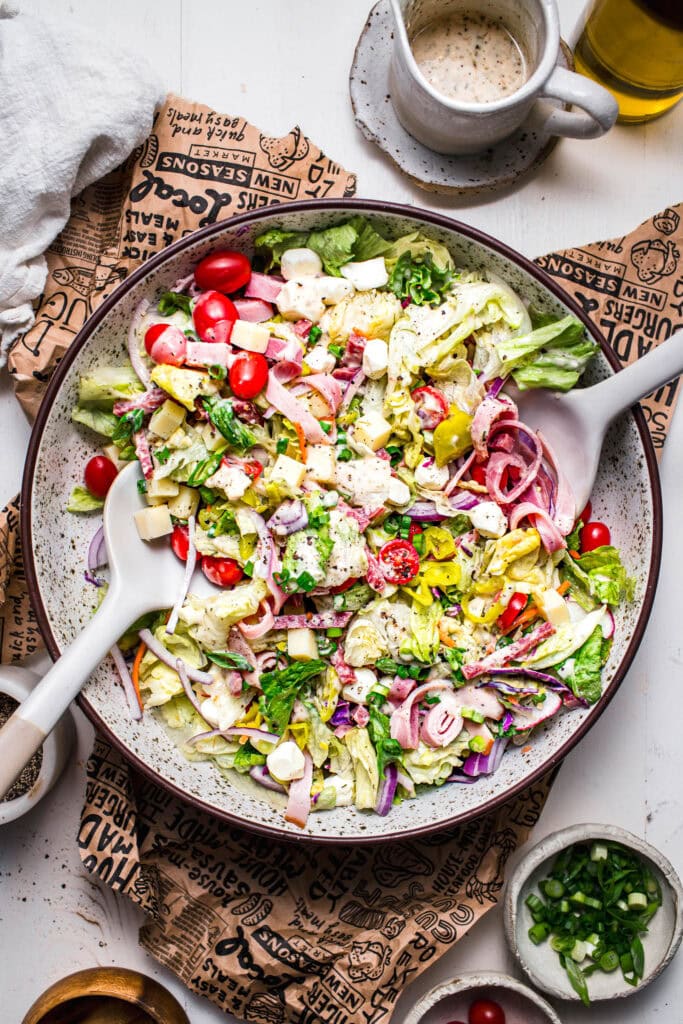 Italian Grinder Salad (Chopped Sub Salad) - Platings + Pairings