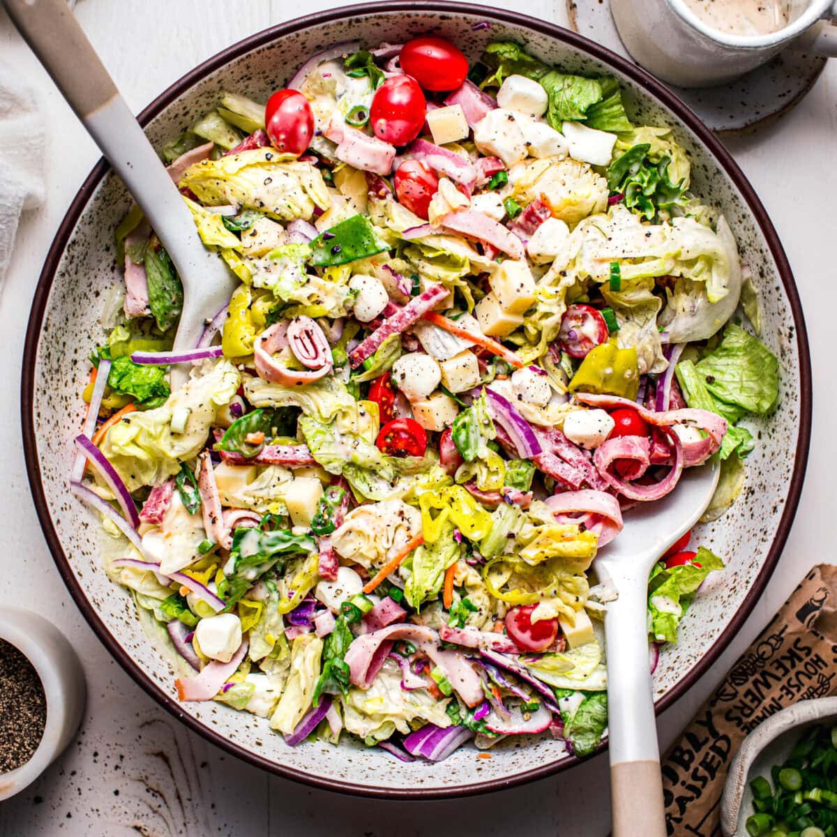 Italian Grinder Salad (Chopped Sub Salad) - Platings + Pairings