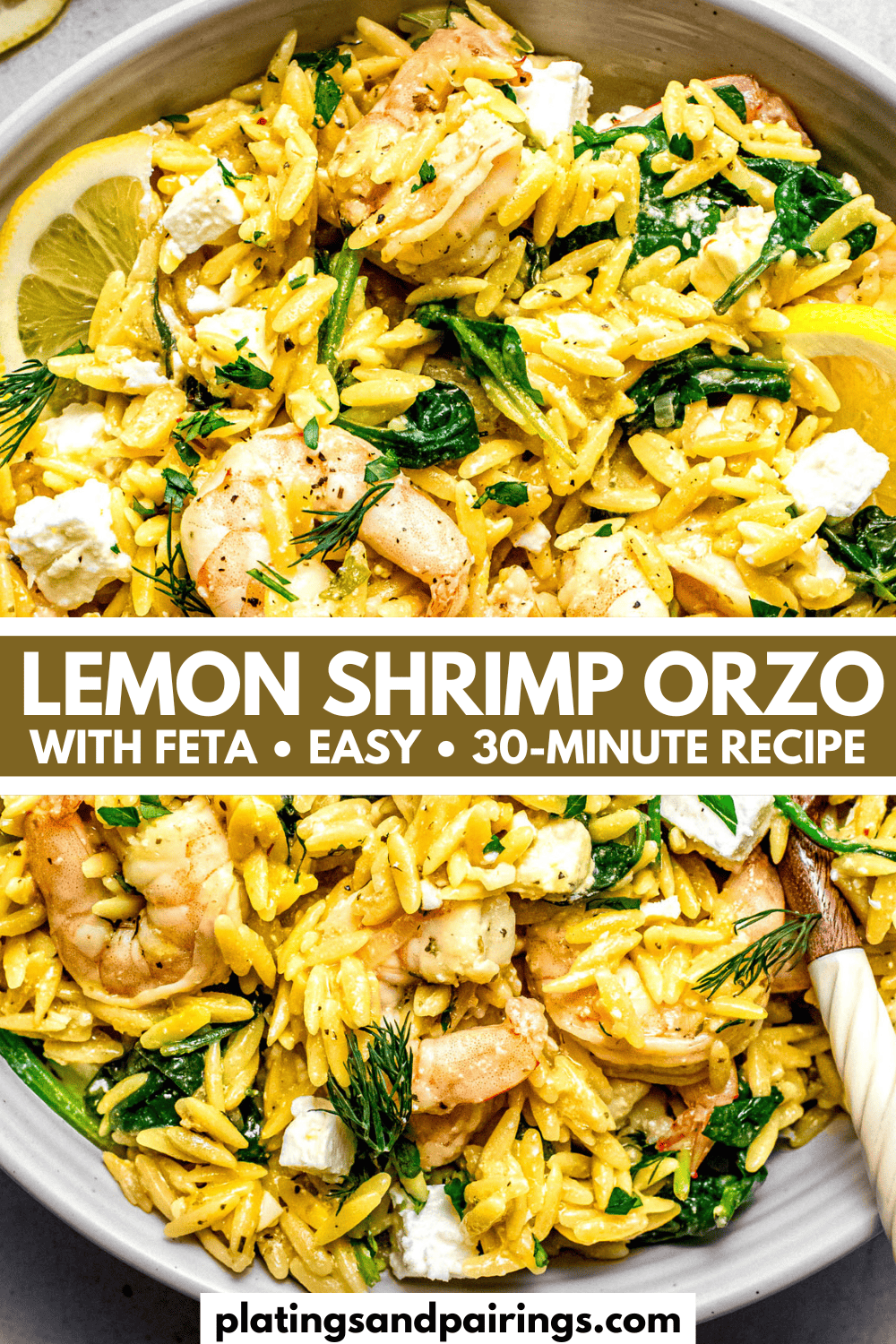 Lemon Shrimp Orzo with Feta (Easy One-Skillet Recipe)