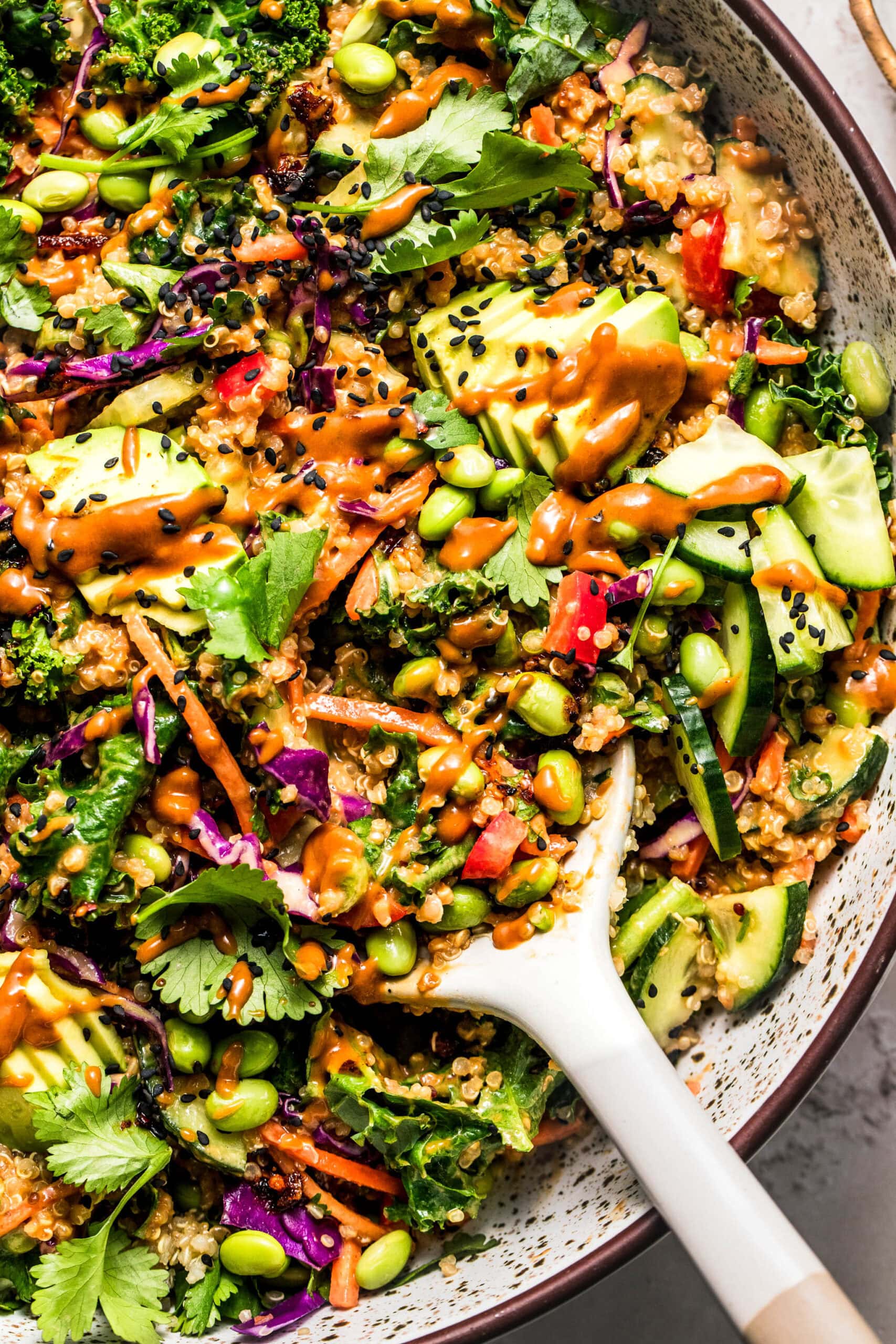 Thai Quinoa Salad with Peanut Sauce