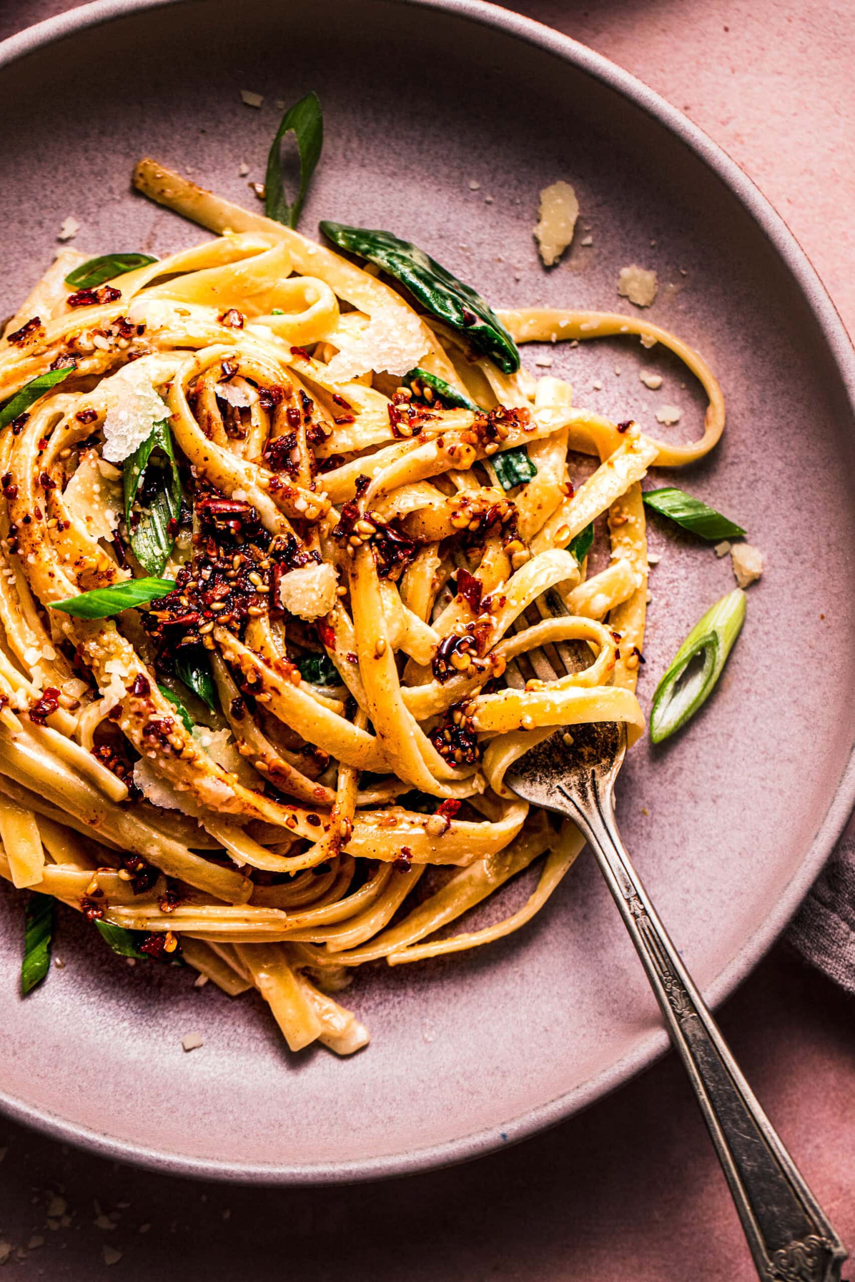 Chili Crisp Fettuccine Alfredo