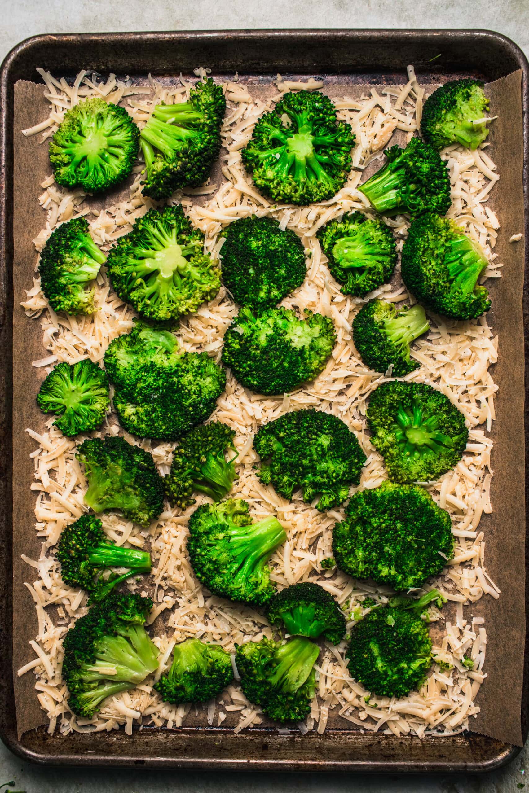 Crispy Smashed Broccoli with Parmesan + Sriracha Ranch