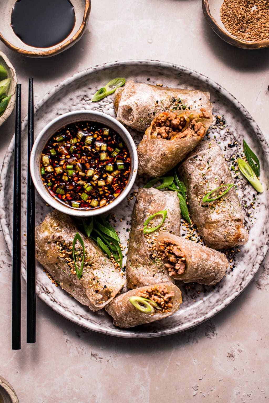Crispy Rice Paper Dumplings (Air Fry or Pan Fry)
