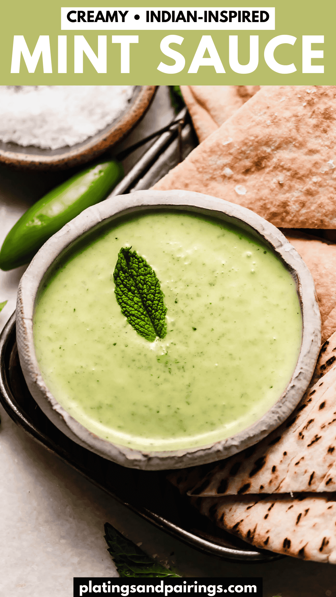 Indian Mint Sauce (Creamy Mint Chutney)